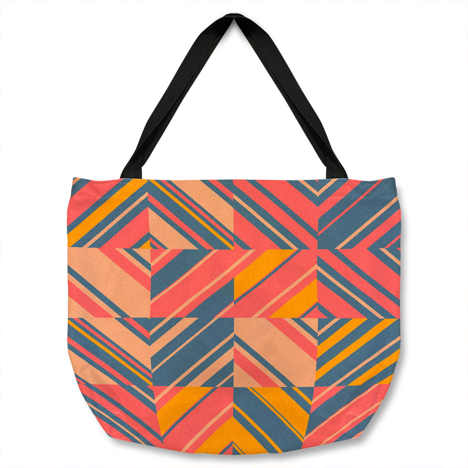 Striped Bright Geometric Pattern Tote bag