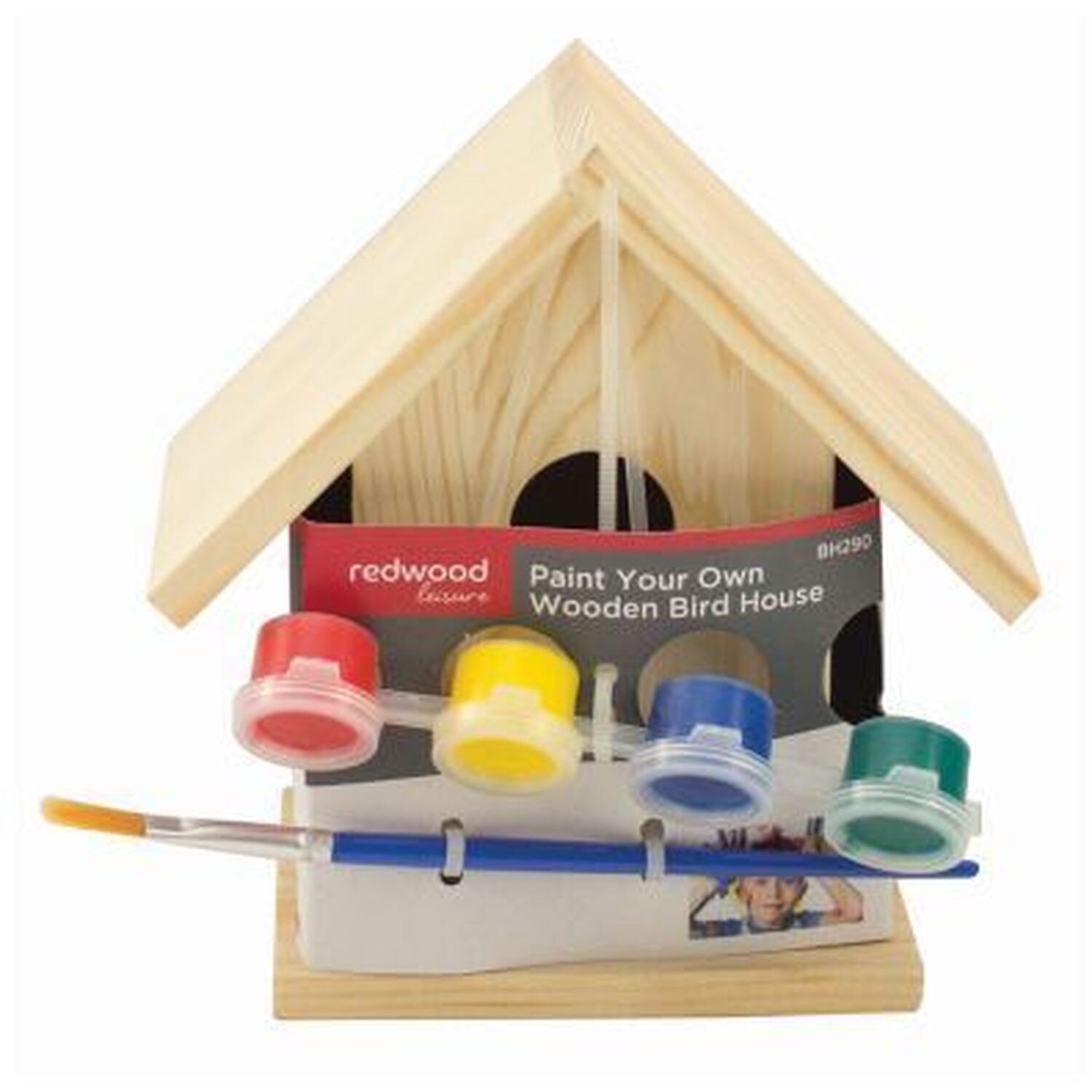 6pc Paint Your Own Wooden Bird House Kit
