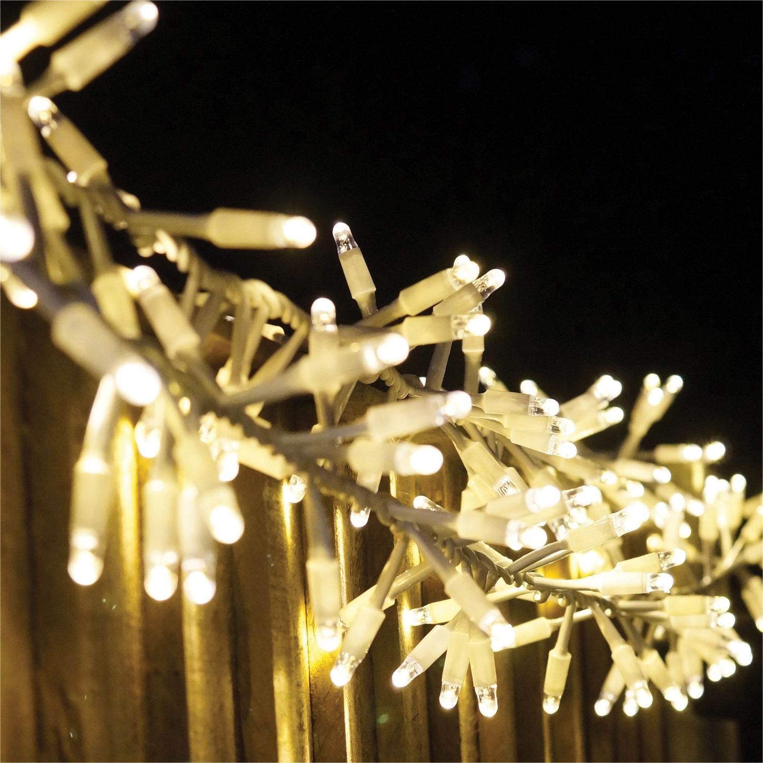 Cluster Lights White Rubber IP65 WW 50M