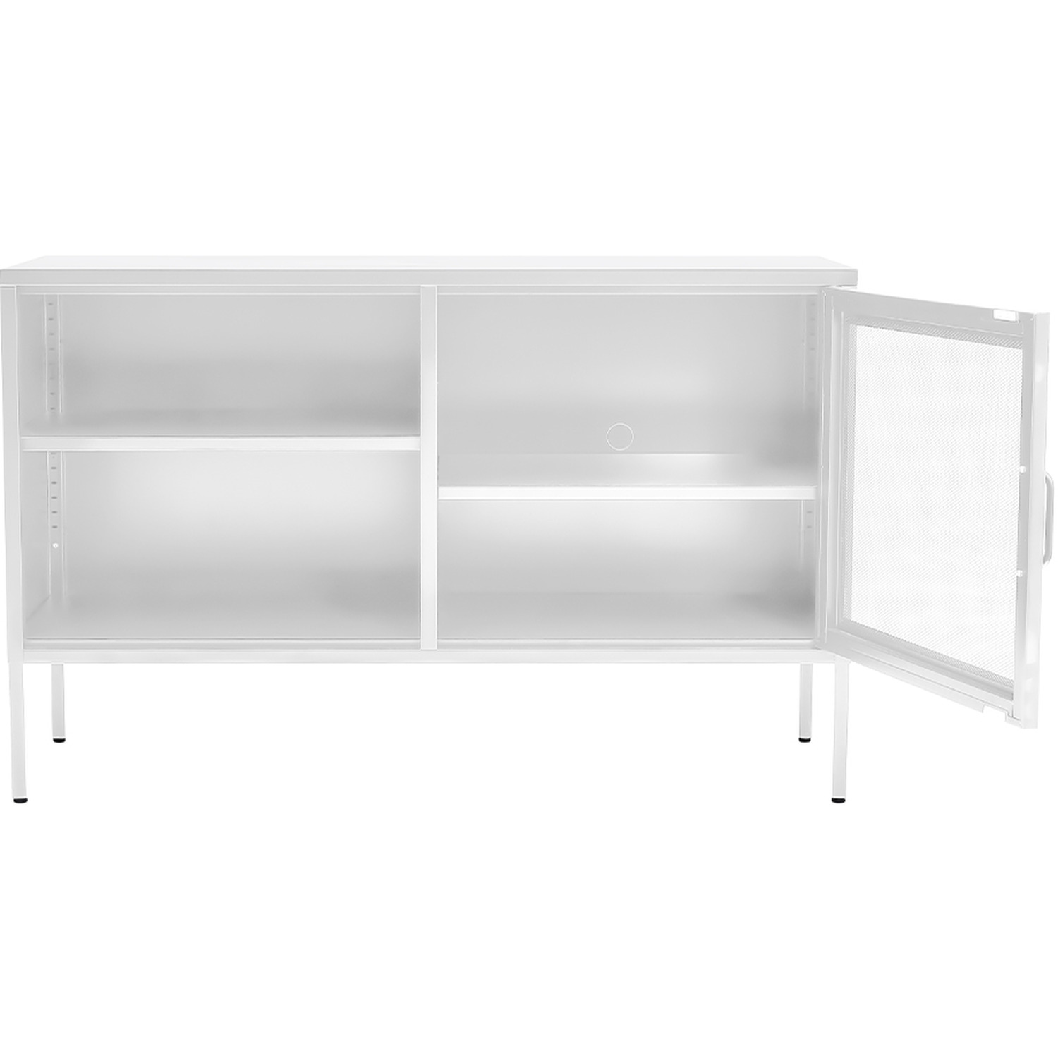 Display Cabinet with Adjustable Height Shelves and Tall Stand