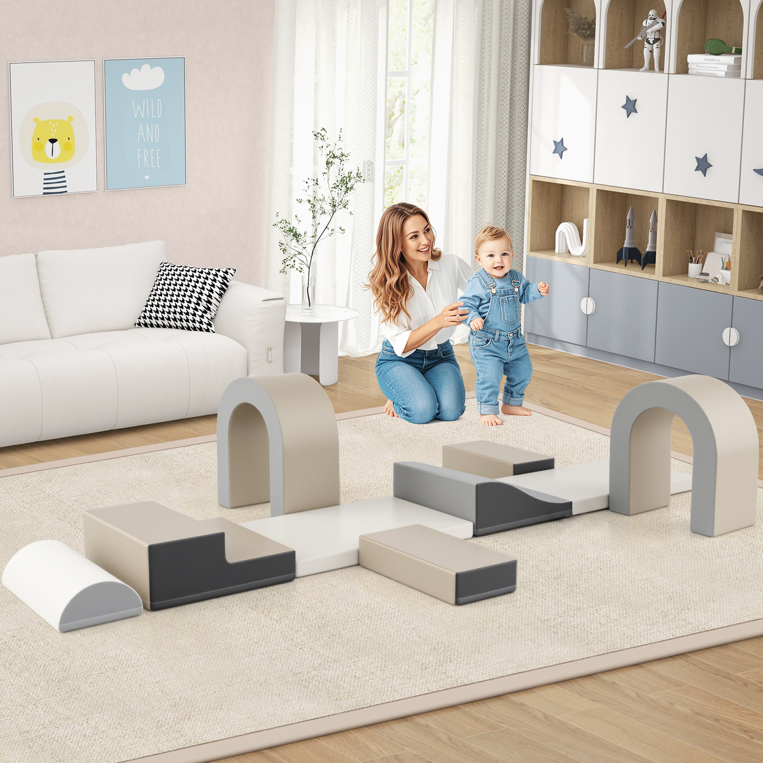 10 Piece Foam Climbing Blocks