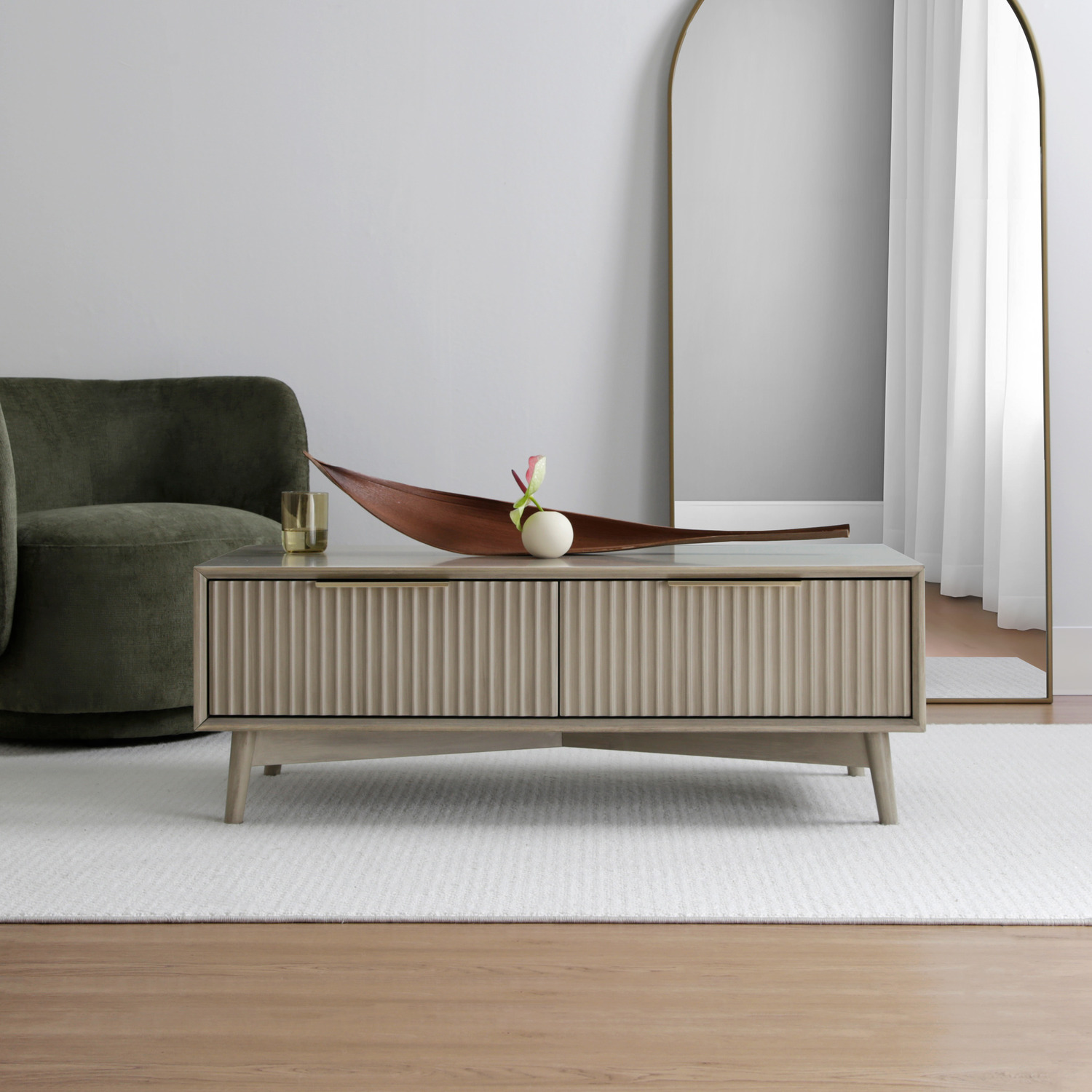 Monza - Coffee Table with Fluted Drawers