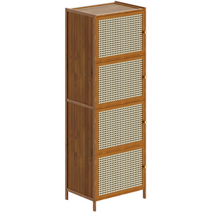 Narrow Bookcase Storage Unit with Doors