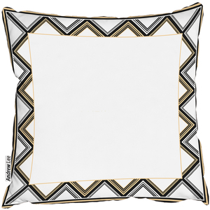Art Deco Patterned Border Cushion