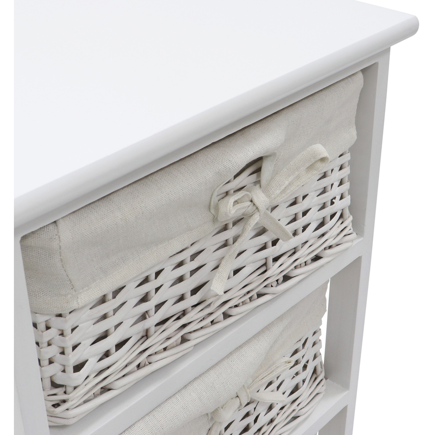 JVL Wimborne 3 Drawer Willow Storage Unit
