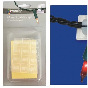 24 Mini Self Adhesive Cable Clips