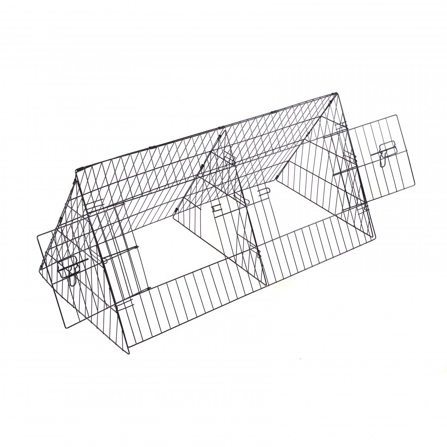Oypla Metal Triangle Pet Hutch Run Cage Playpen
