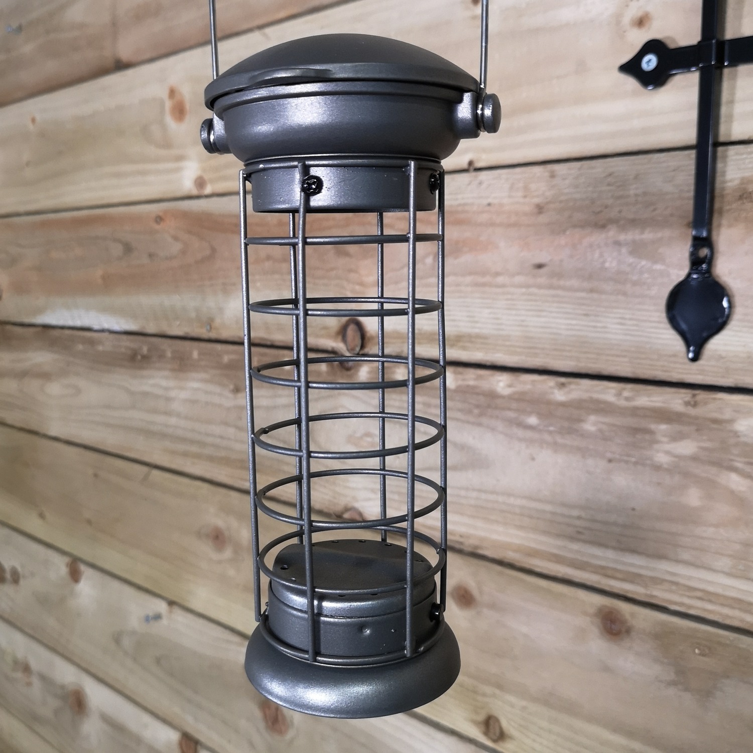 Heavy Duty Flick and Click Garden Wild Bird Hanging Pewter Metal Fat ...