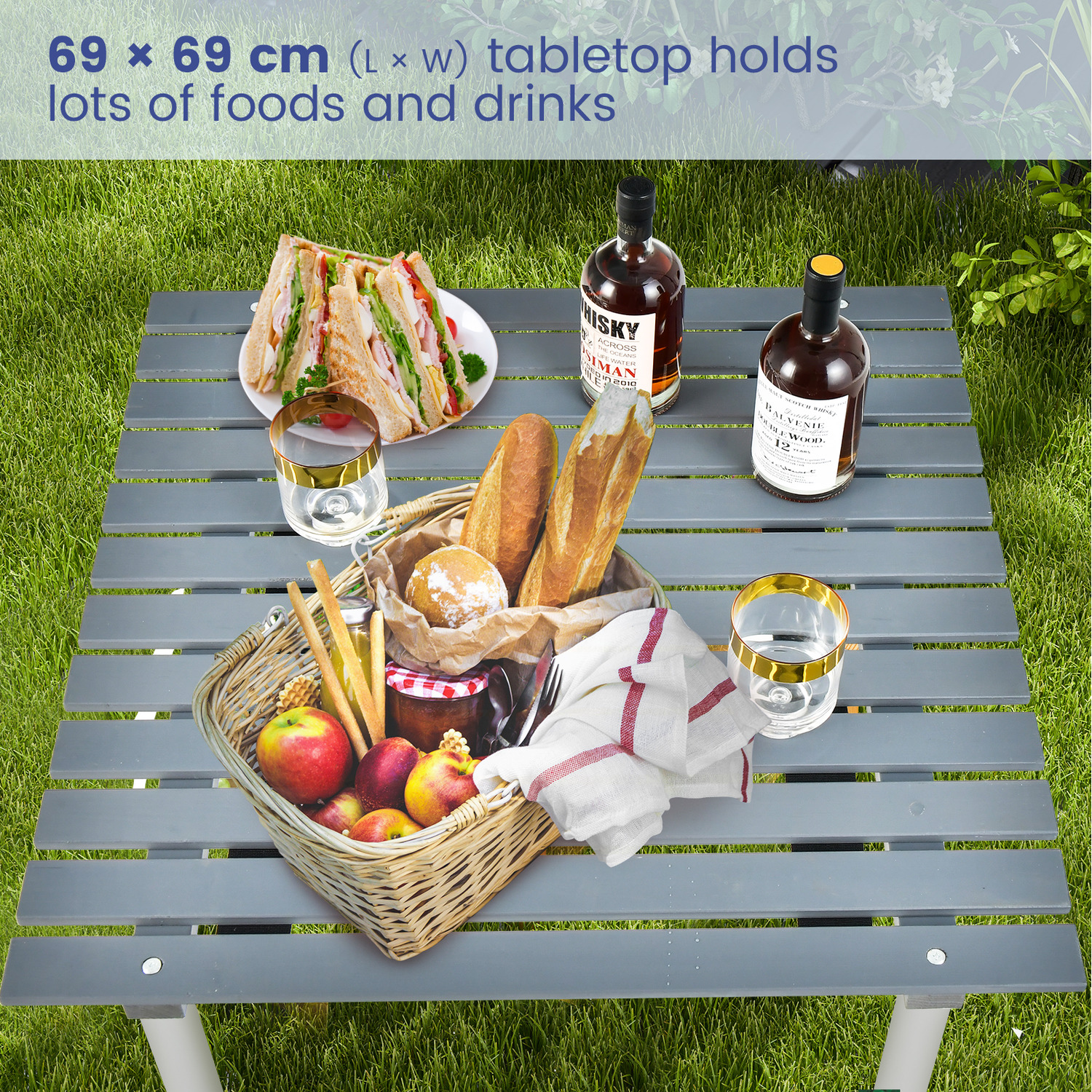 Costway Portable Camping Table Folding Picnic Table