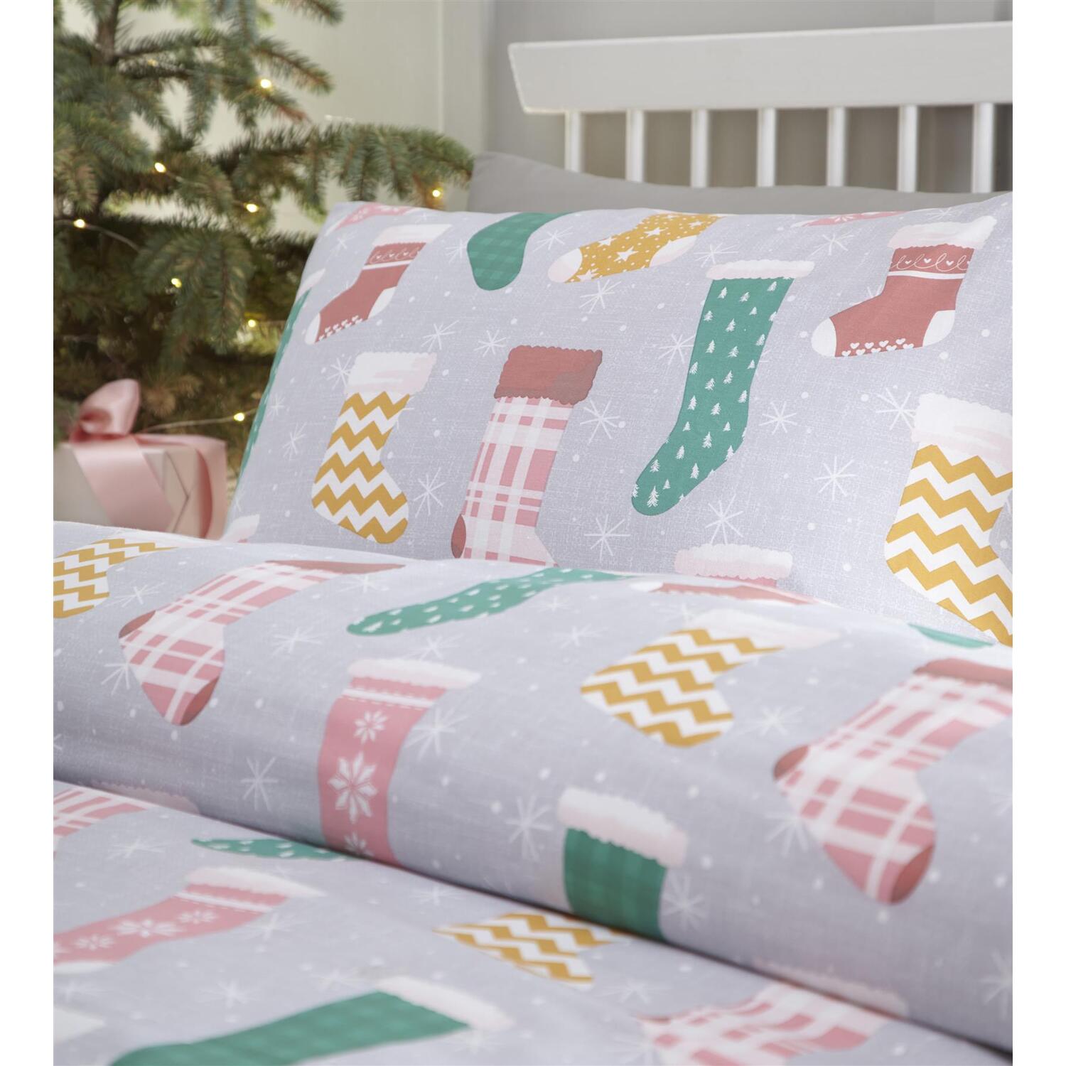 Christmas Stocking Duvet Cover Set Xmas Bedding