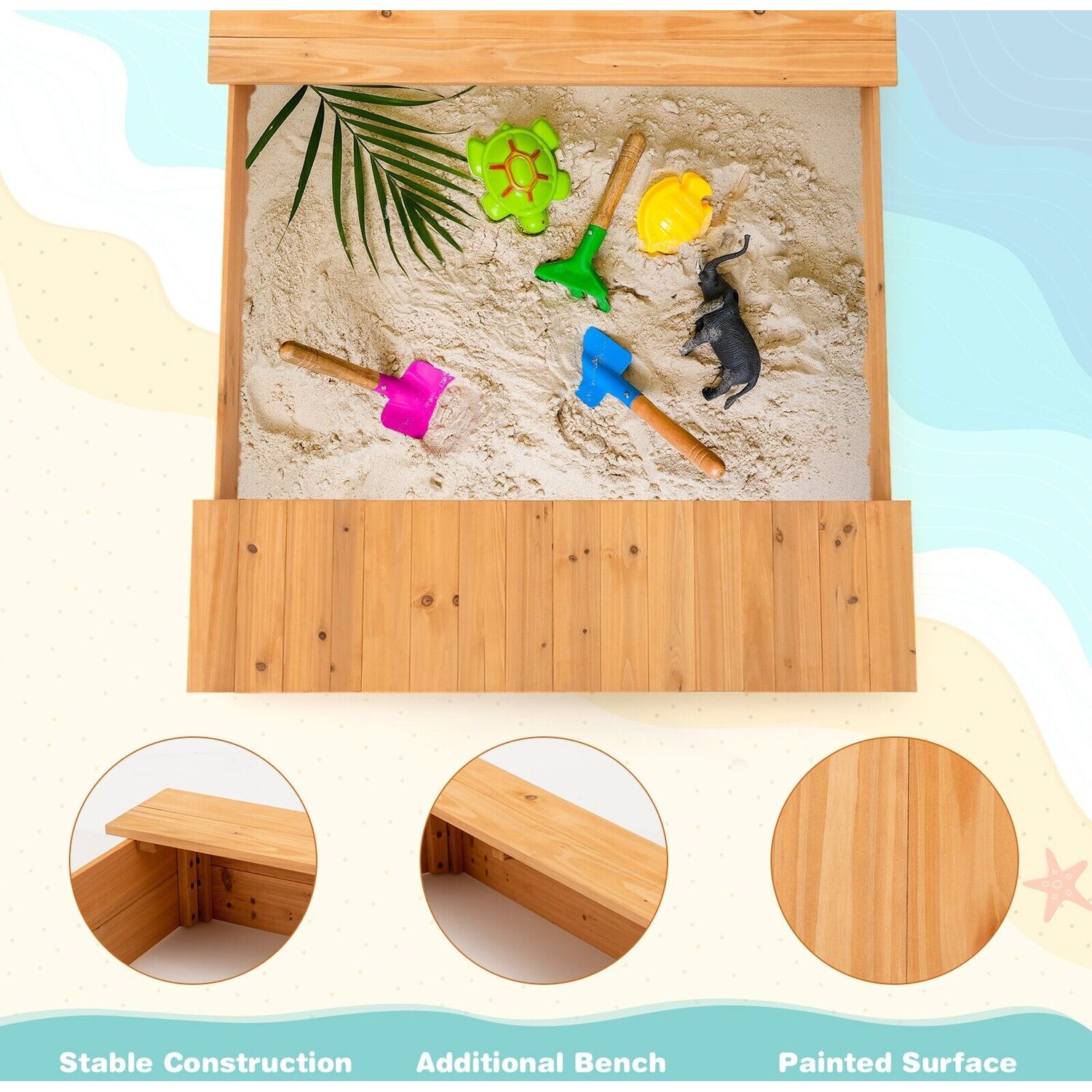 Outdoor Children Sandbox Play Station