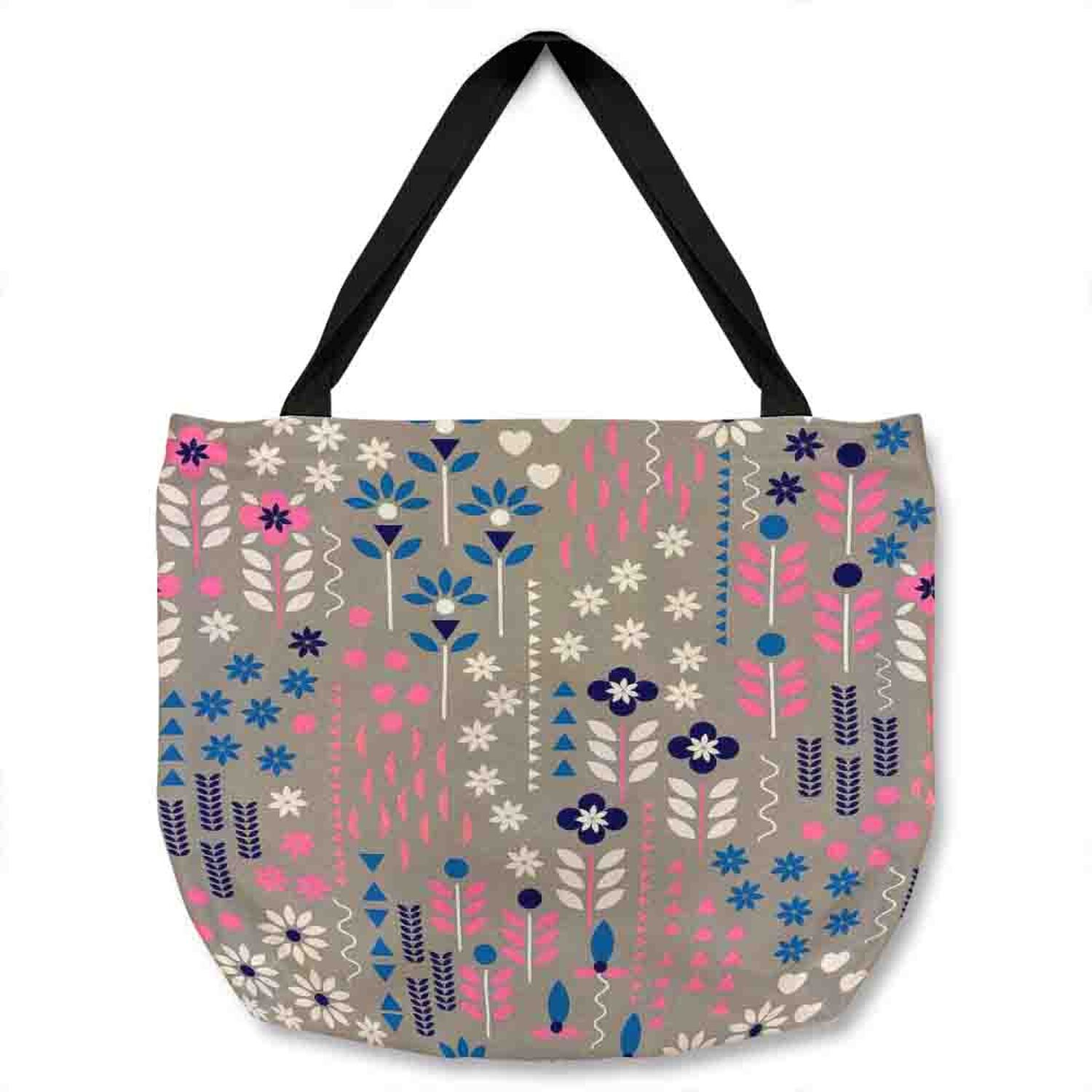 Selection Of Flowers In Pink Blue White Tote bag
