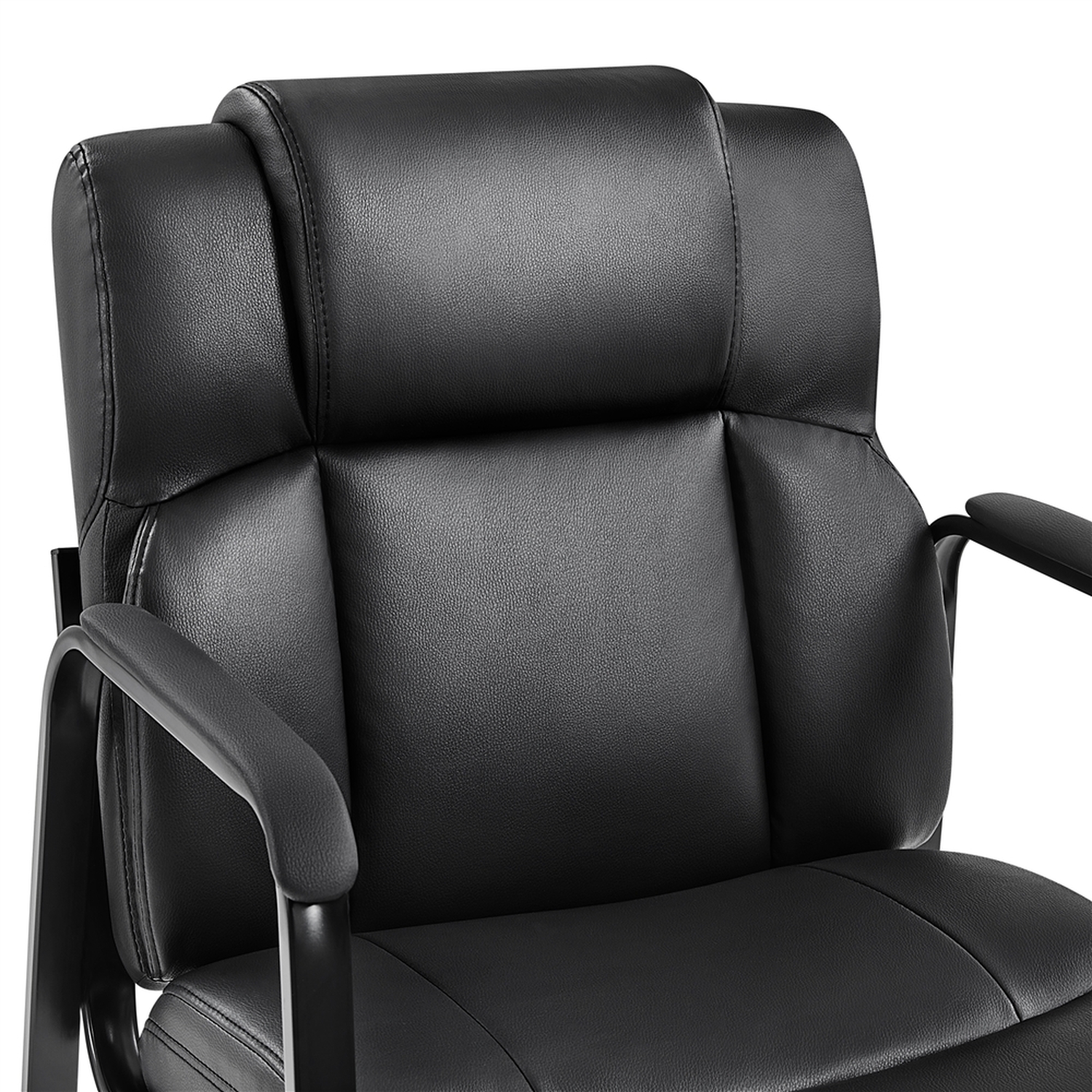 Set of 2 Faux Leather Executive Reception Chairs