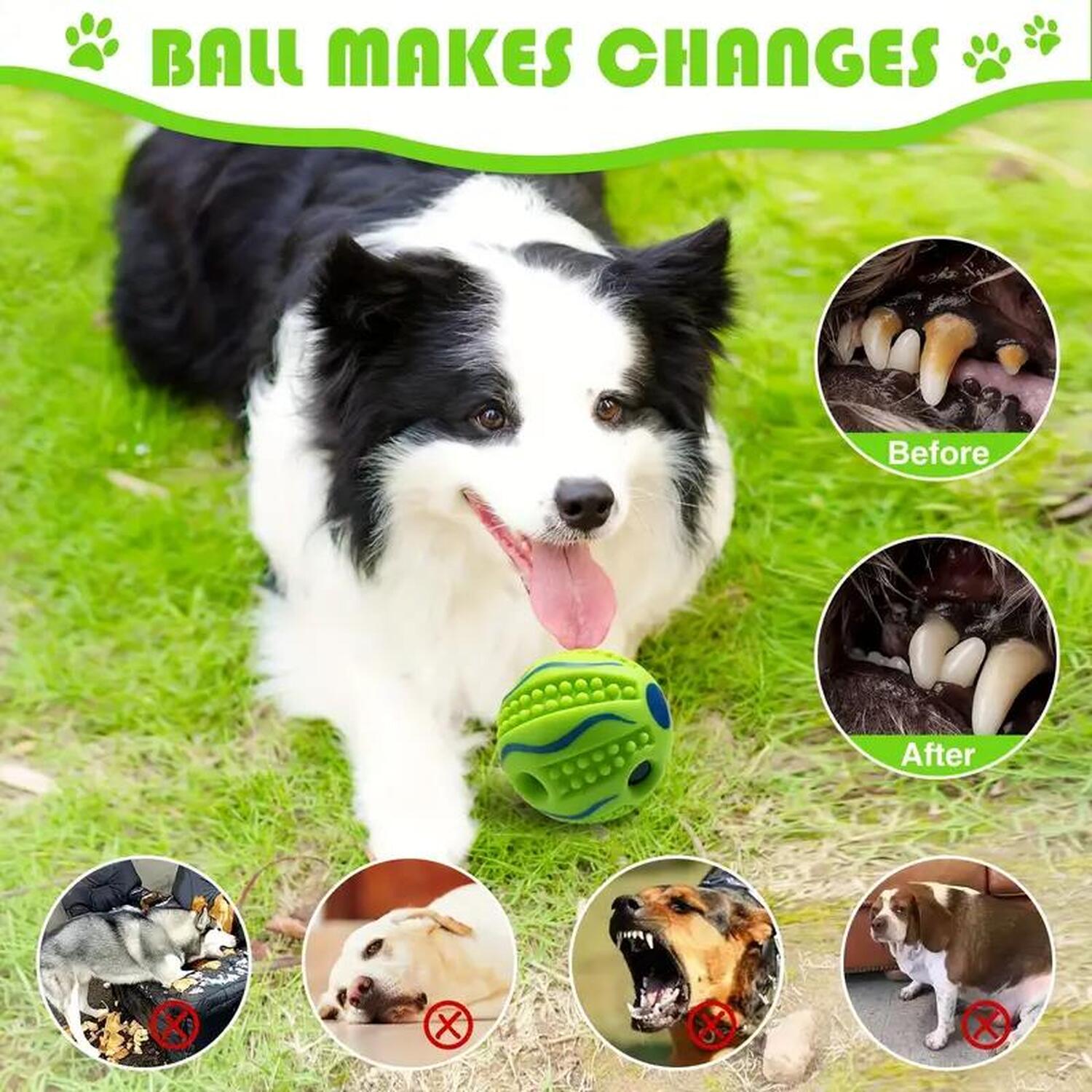 Pet Sound Ball 7cm Giggle Sounds Durable Dog Toy