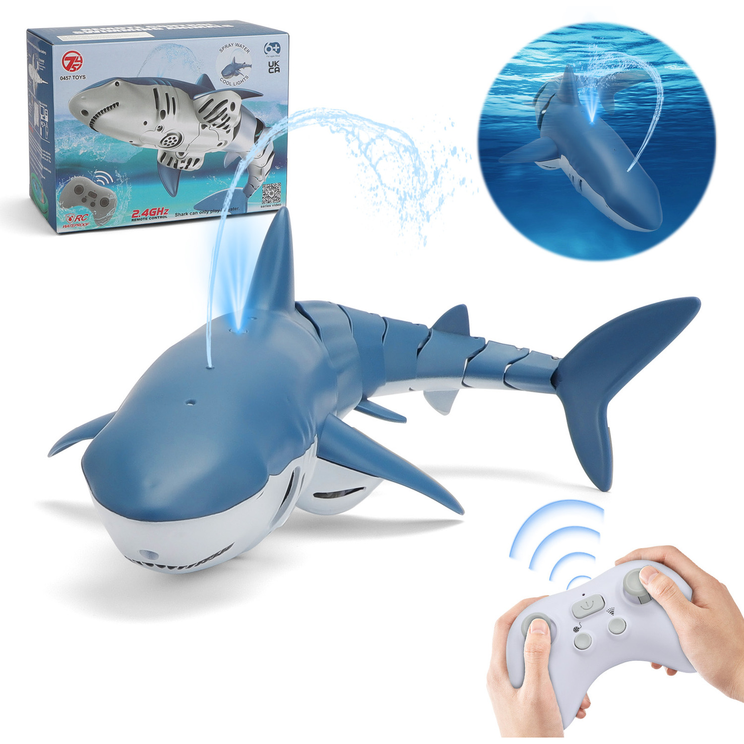 Water Spray Remote Control Shark Toy