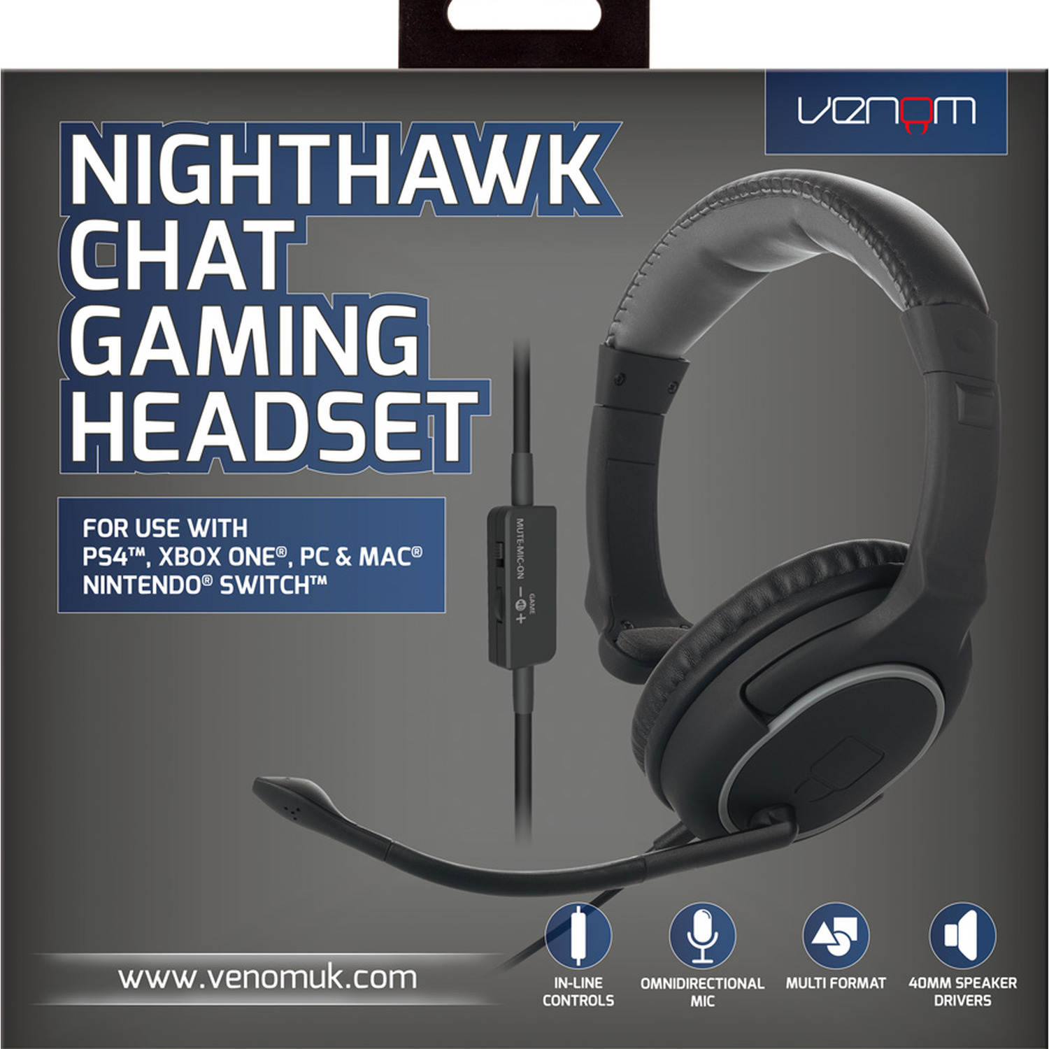 Nighthawk Universal Gaming Chat Headset PS4, Xbox One, Switch, PC and Mac