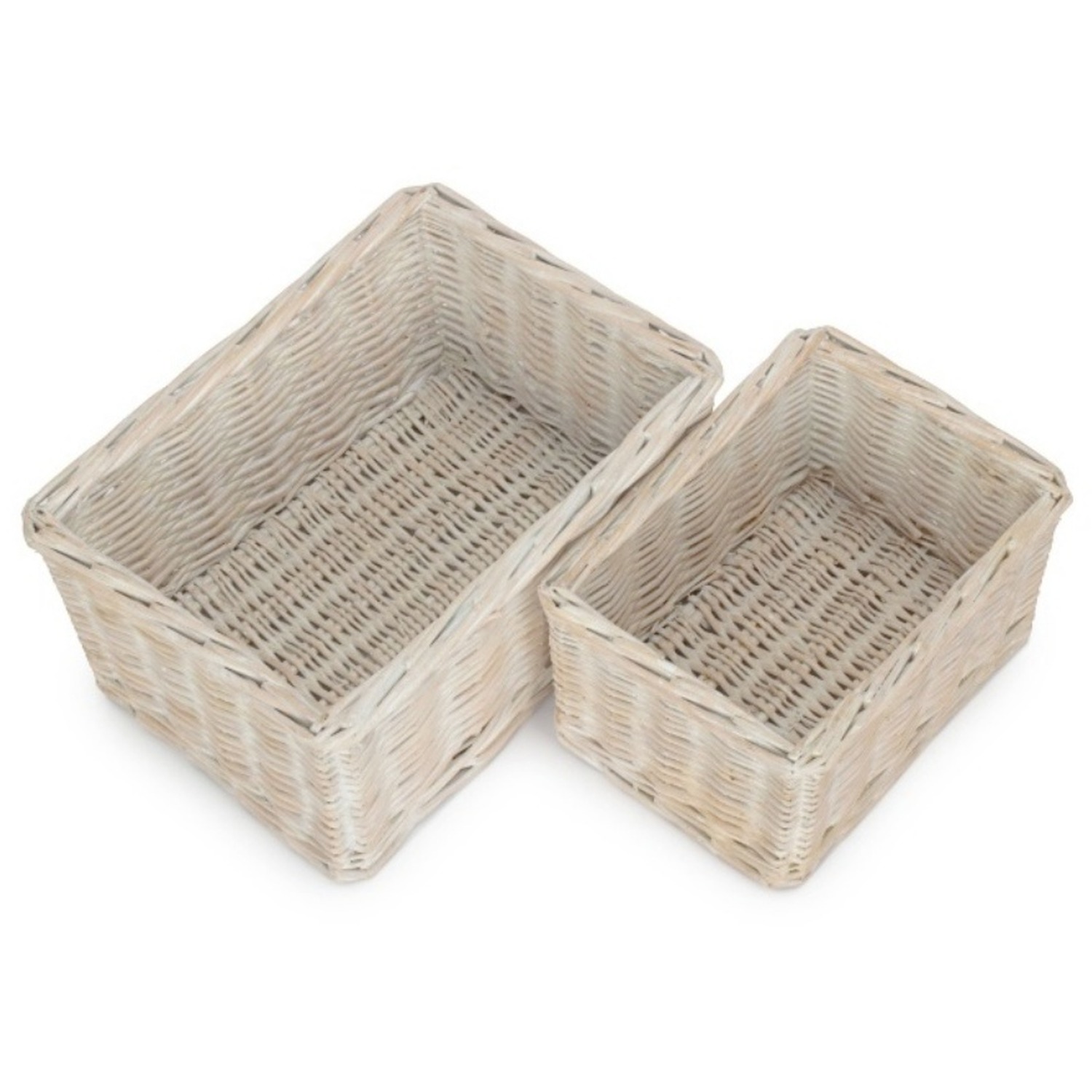 White Wash Willow Trays