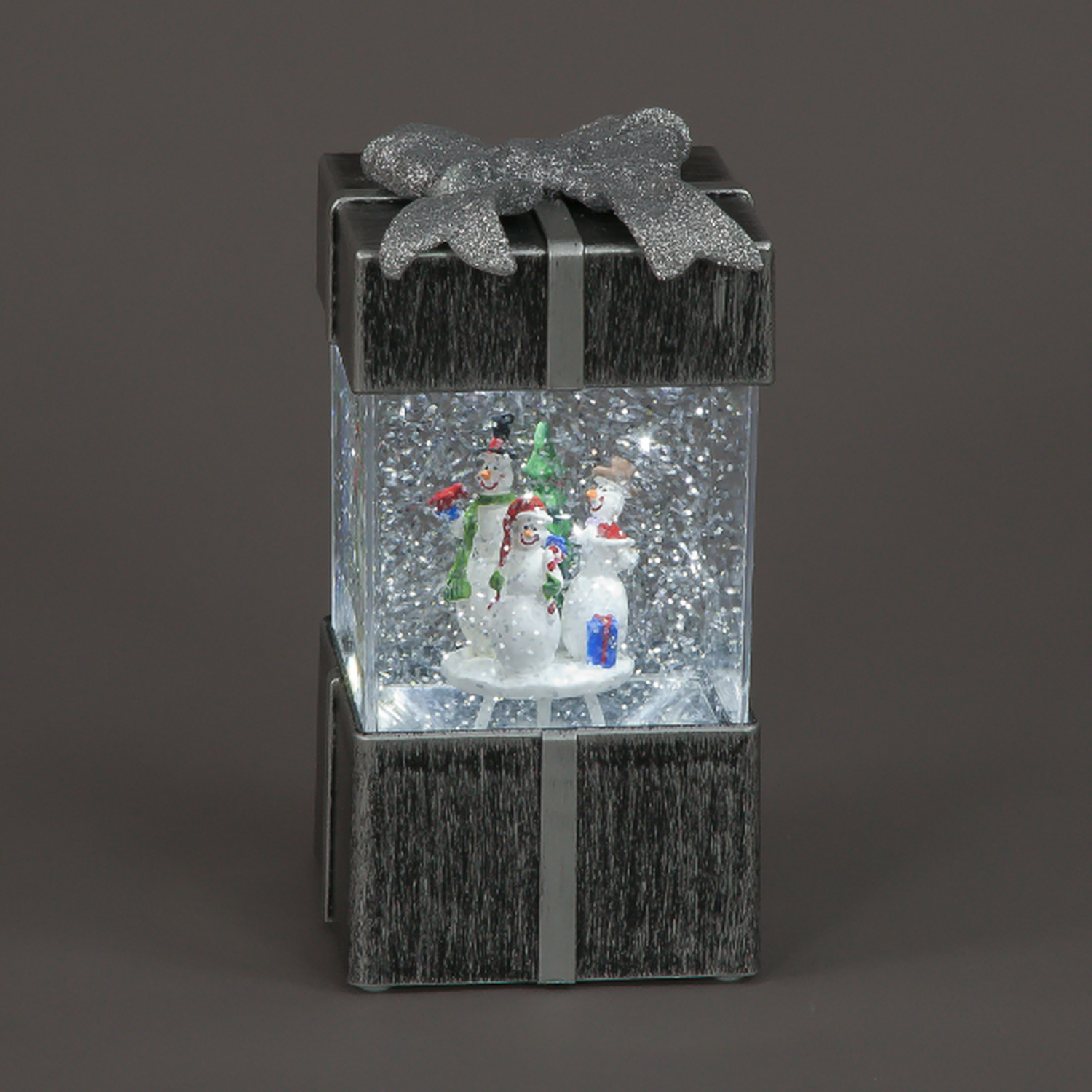 SnowTime LED Water Gift Box with Snowmen