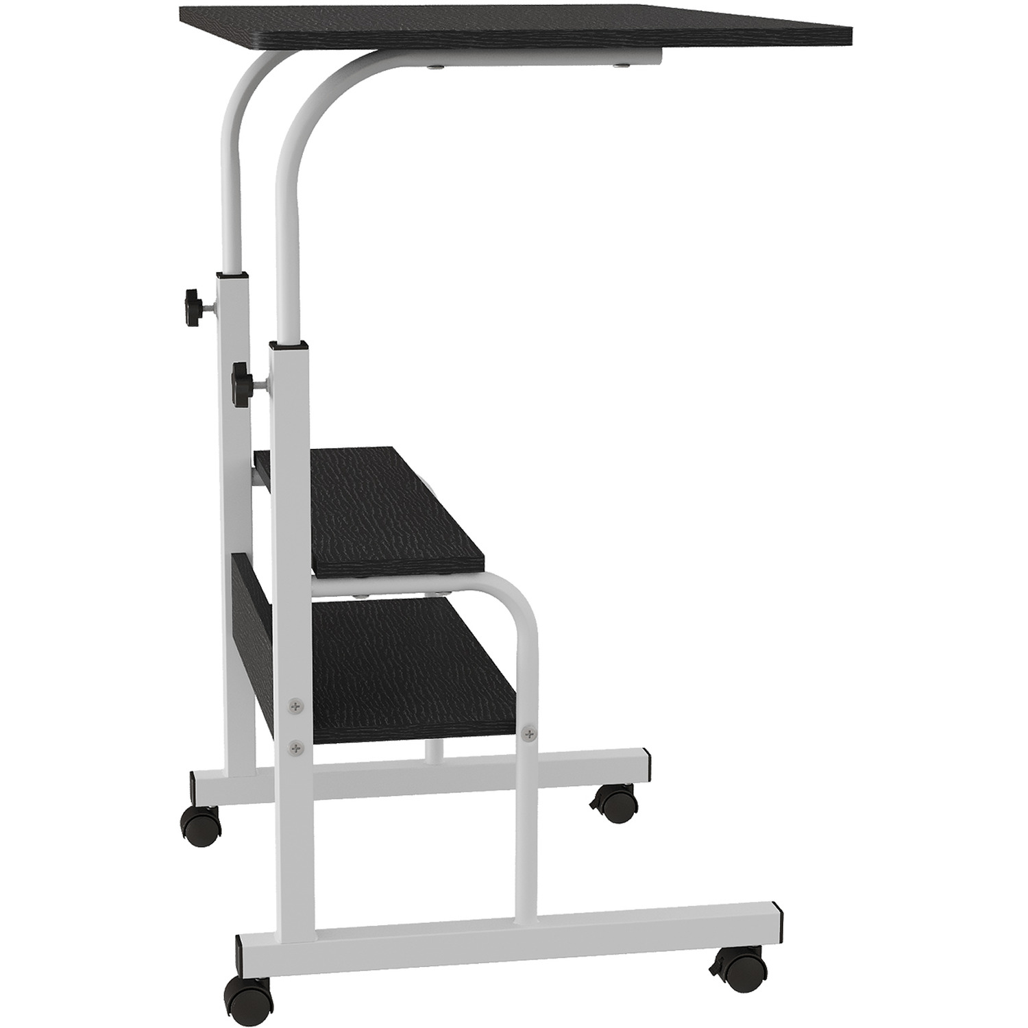 Mobile Bedside Desk with Adjustable Height