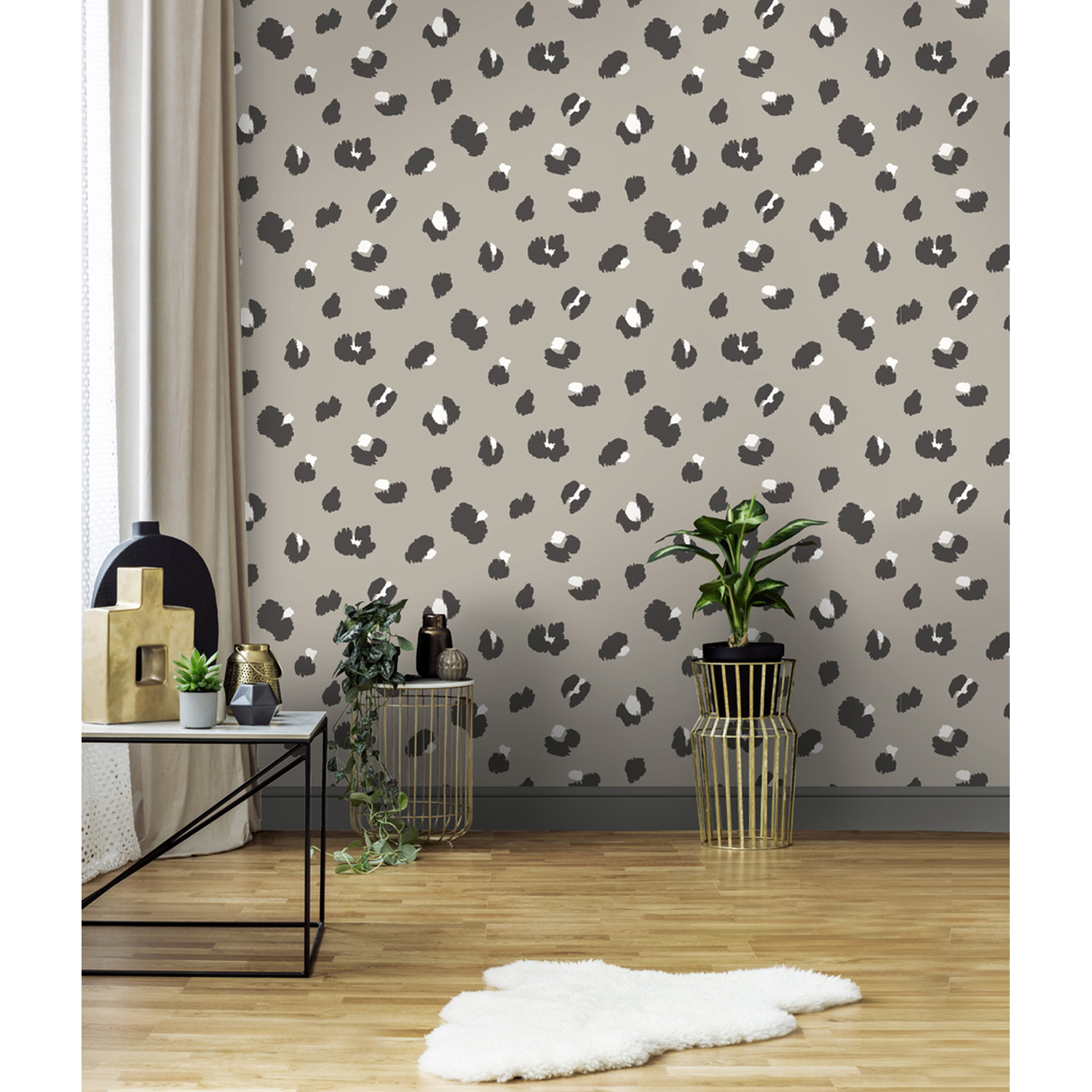 Large Leopard Spot Wallpaper