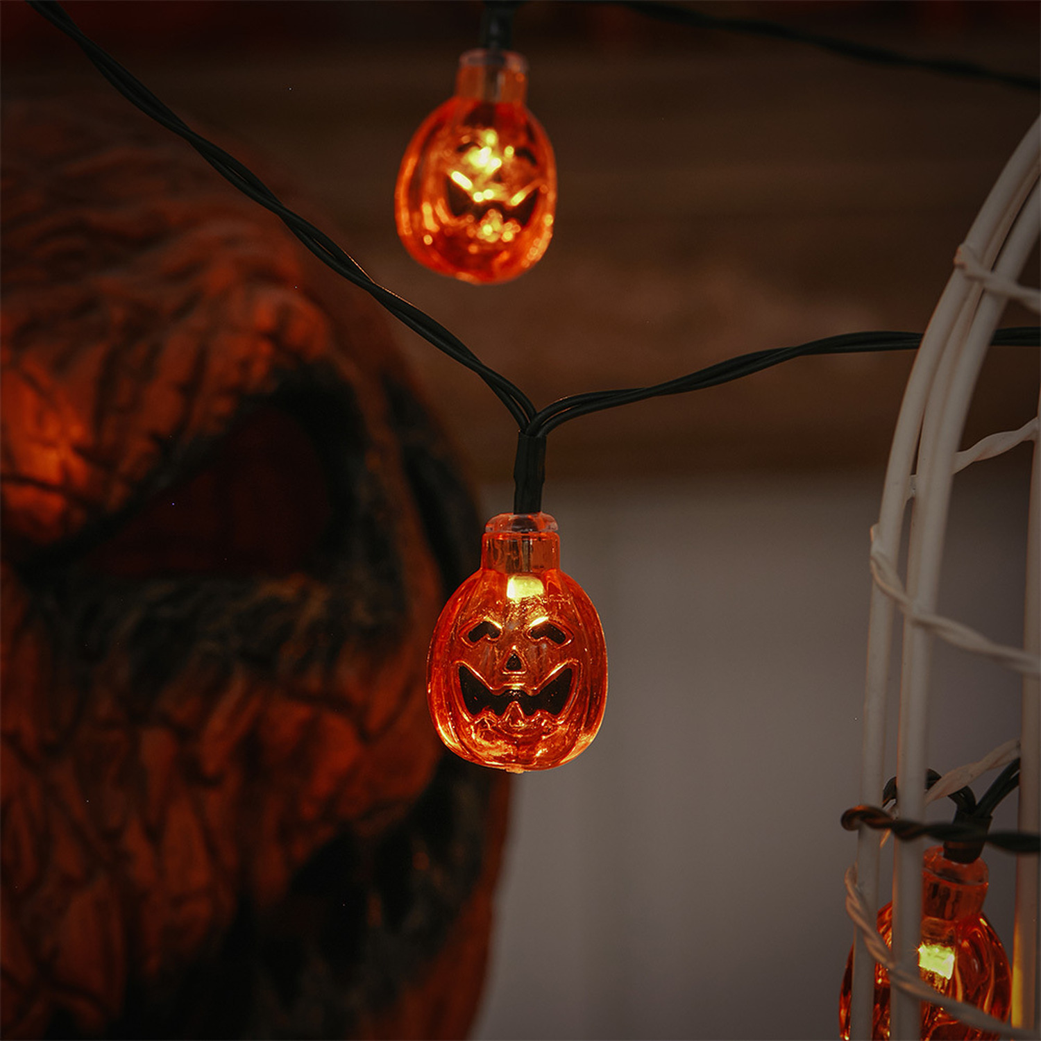 Halloween Solar Power LED Small Pumpkin Light String Home Party Decor