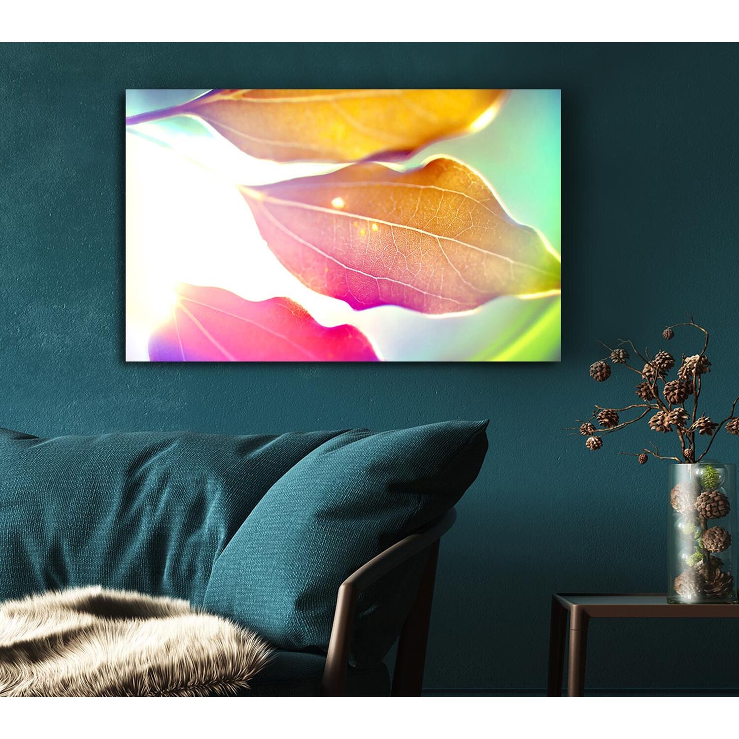 Coloured Leaves Canvas Print Wall Art