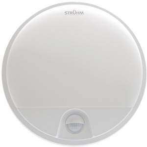 CGC LEAH White Opal Round Outdoor Bulkhead Wall Light 15W PIR Motion Sensor