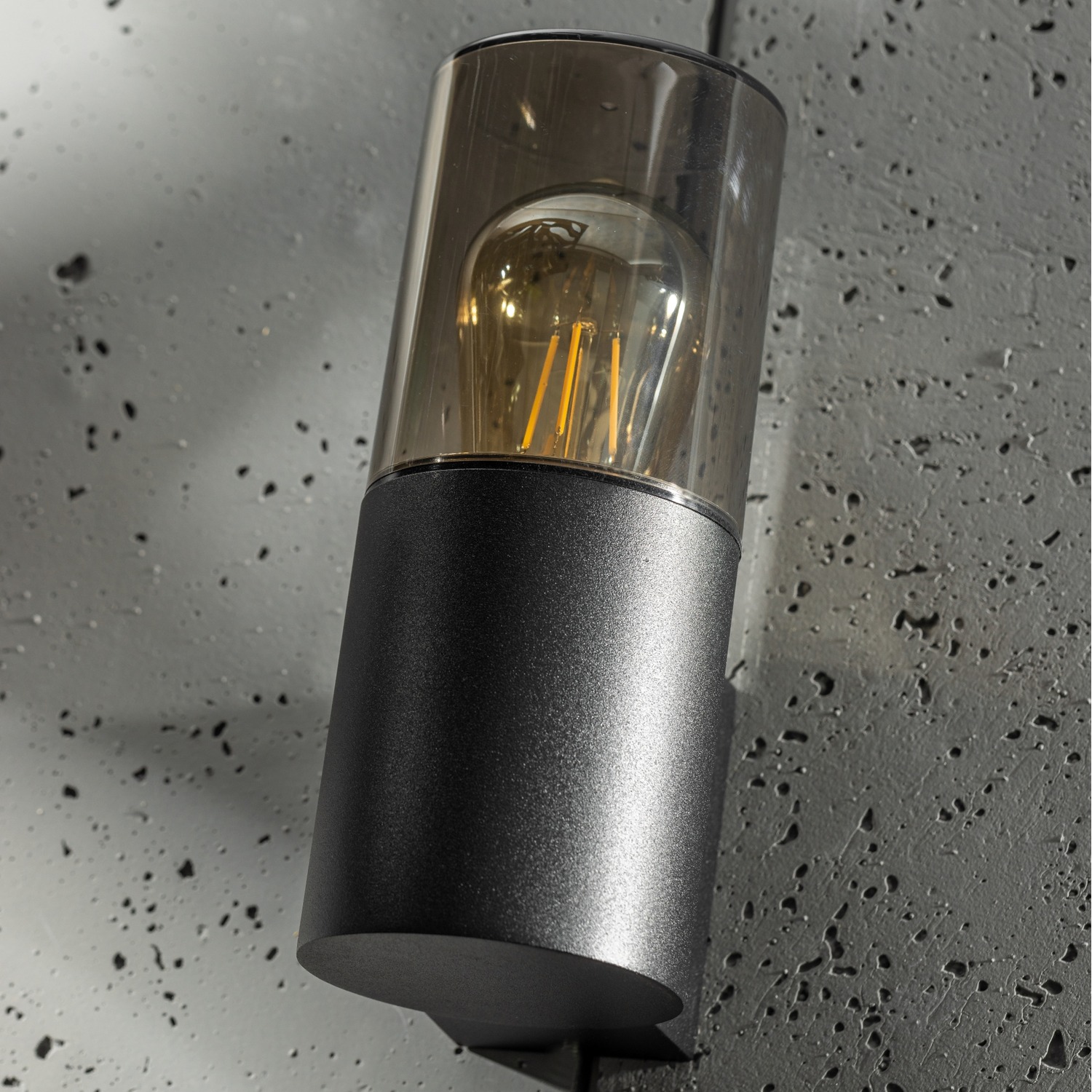 CGC BLUEBELL Black Outdoor Cylinder Wall Light