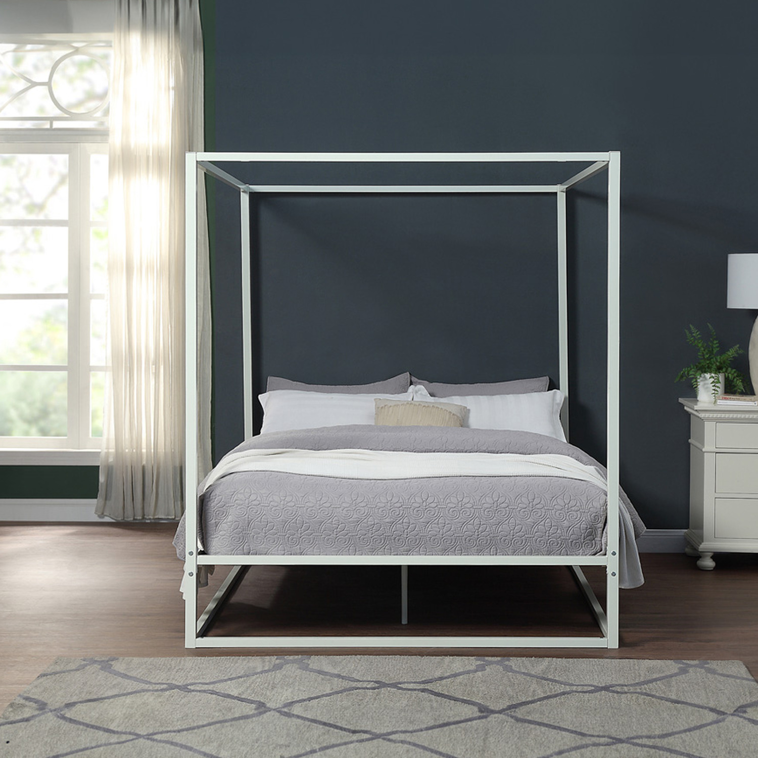 Ashwell Modern 4 Poster Metal Bed Frame