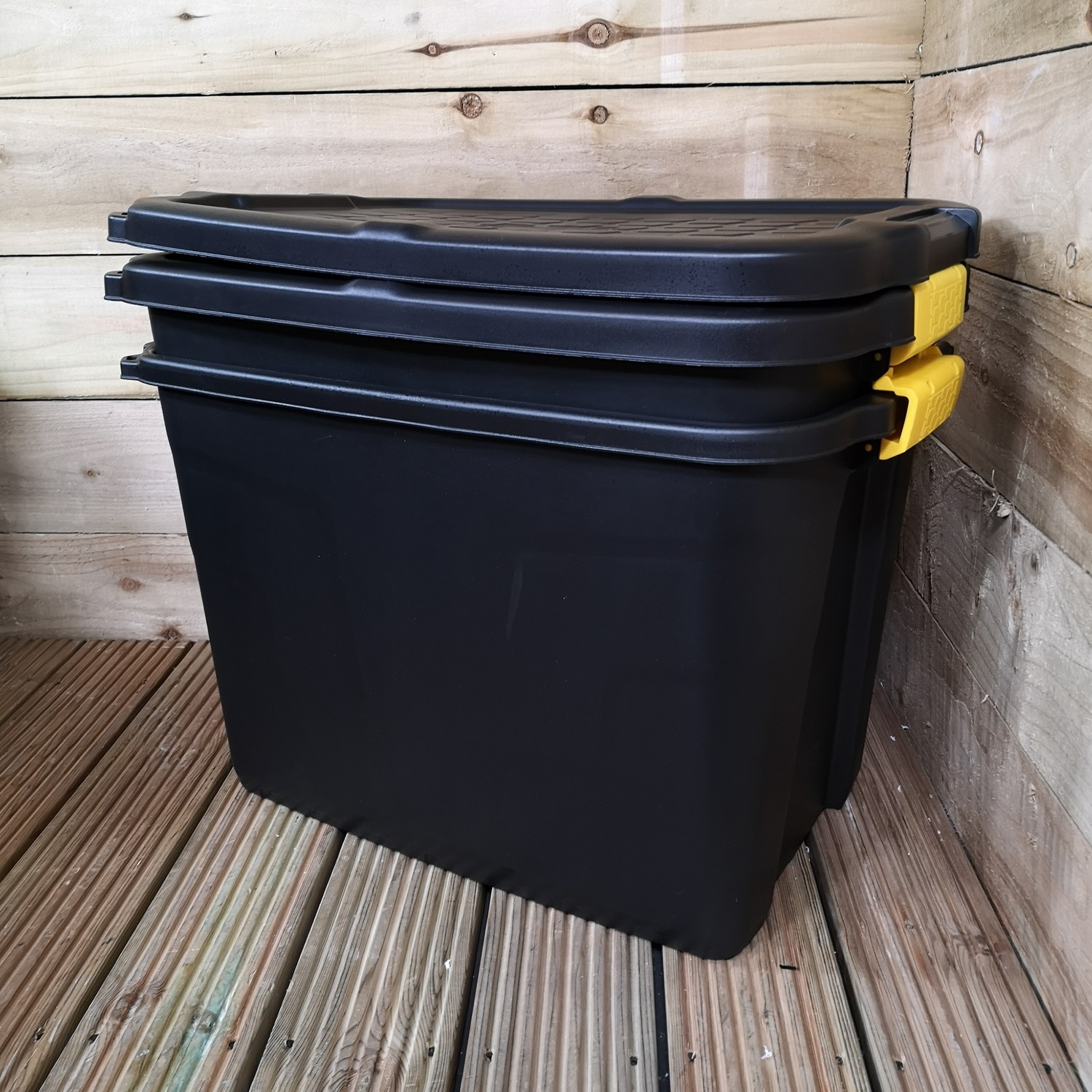 Pack of Heavy-Duty Storage Tubs with Clips