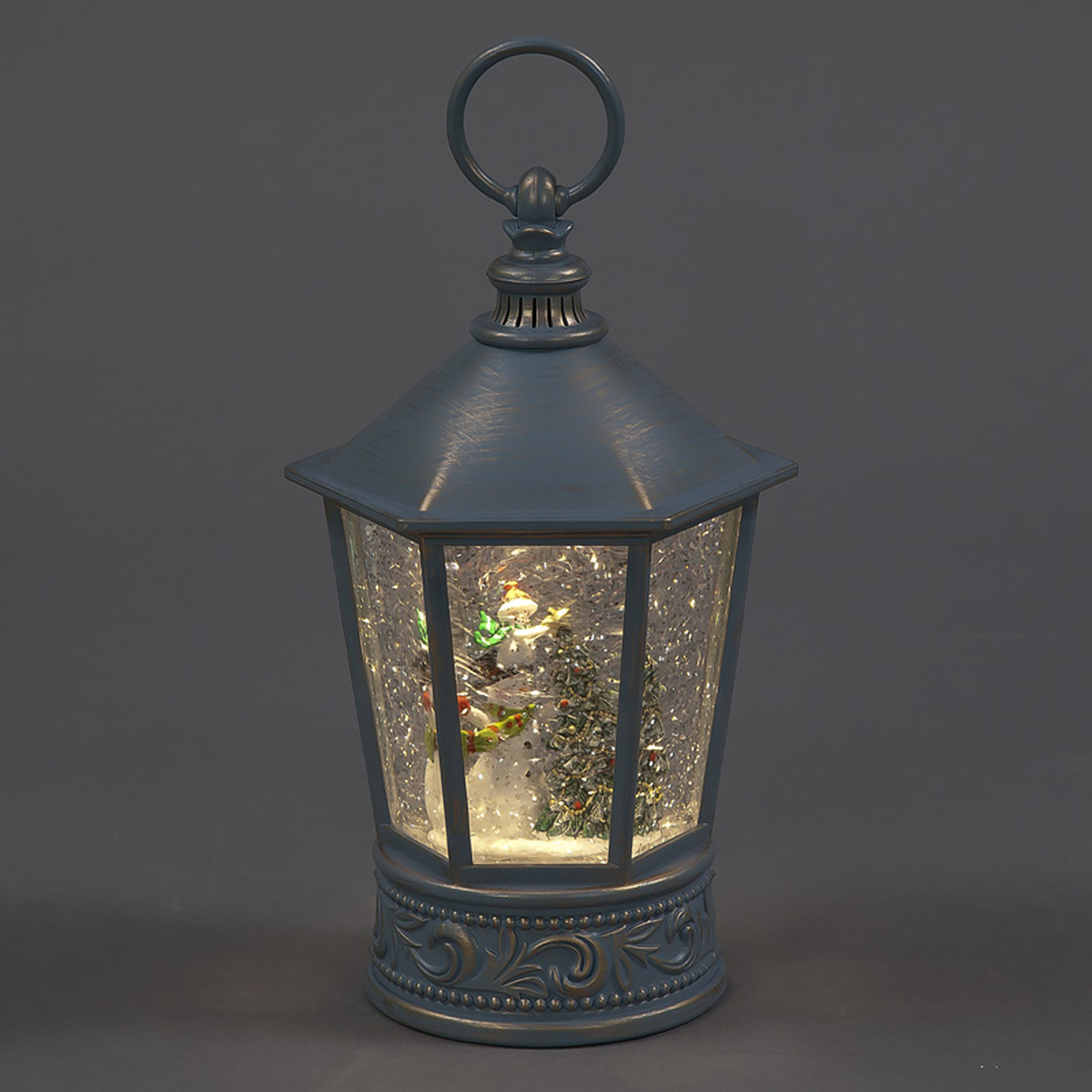 LED Water Lantern with a Snowman and Tree