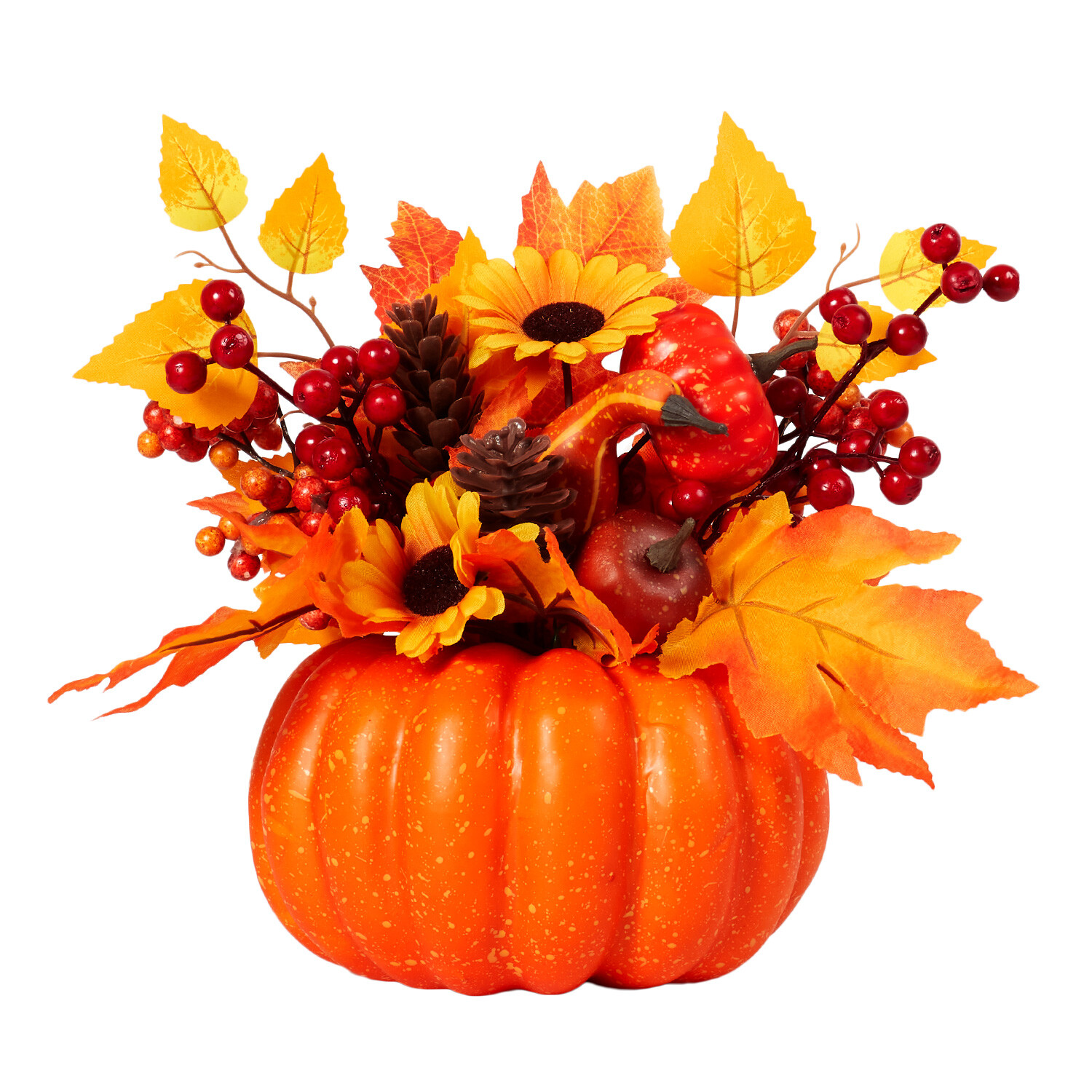 Autumnal Floral Pumpkin