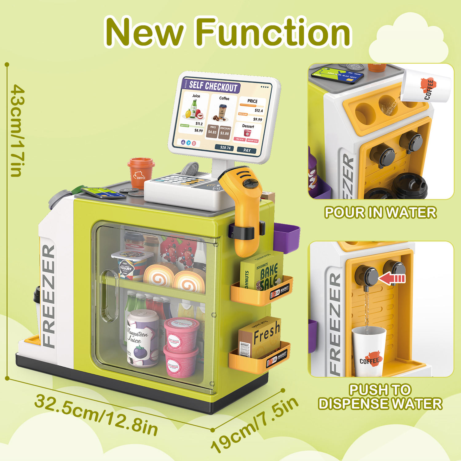 Kids Supermarket Coffee Maker Toy Set