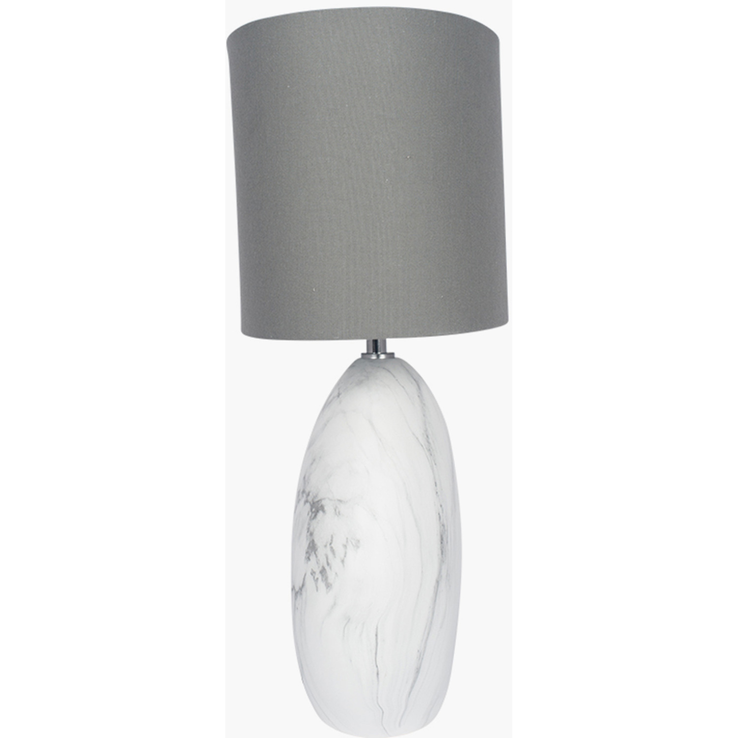 Marble Effect Ceramic Table Lamp With Lampshade