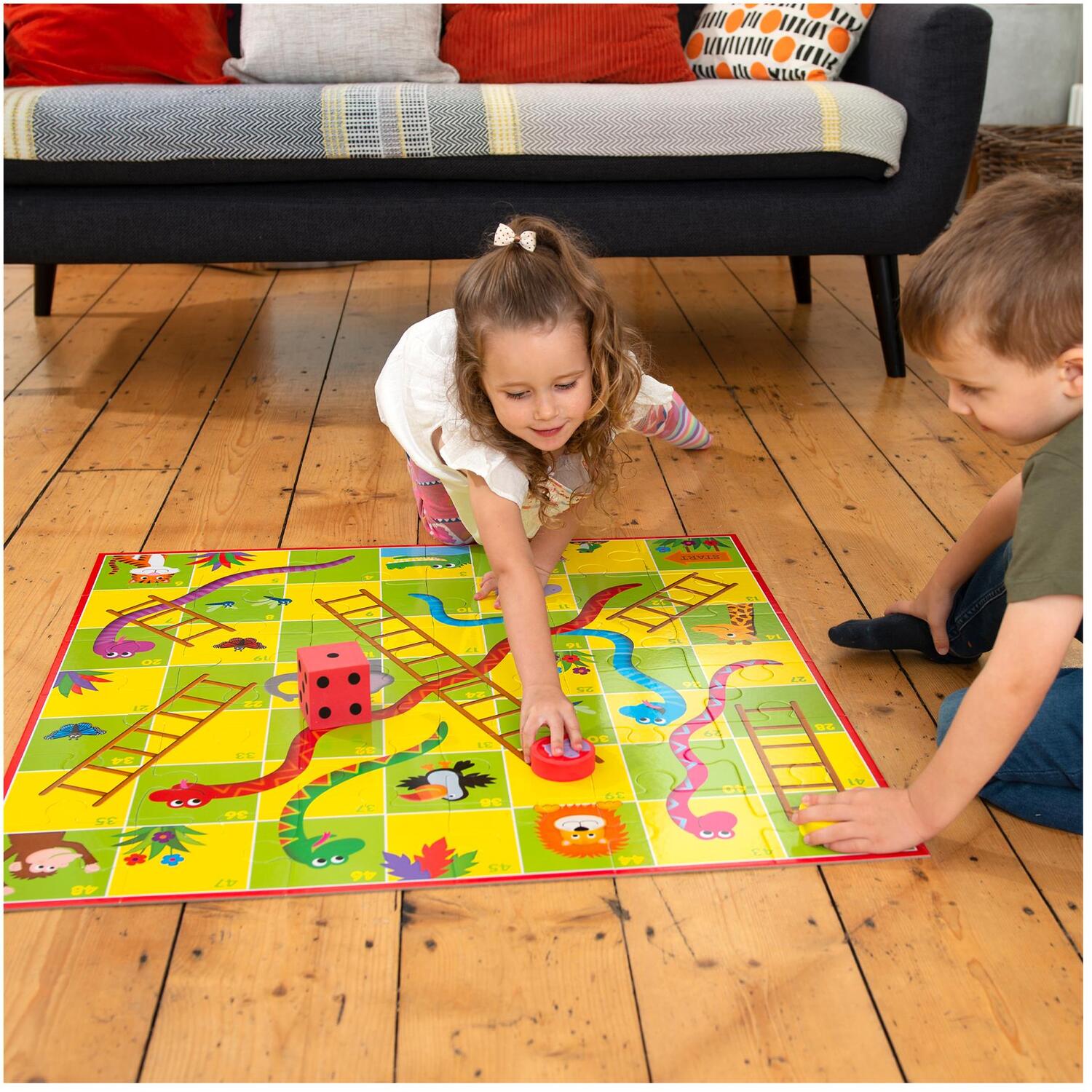 Giant Snakes and Ladders Puzzle
