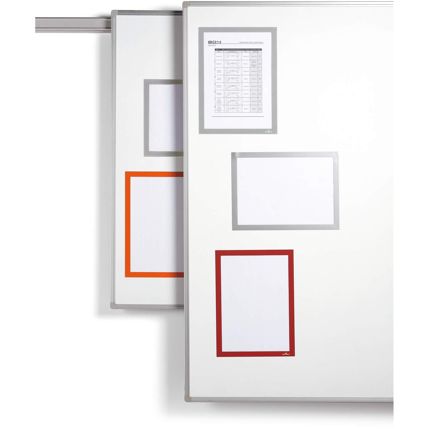 Durable DURAFRAME Magnetic Document Signage Frame for Metal 5 Pack A4