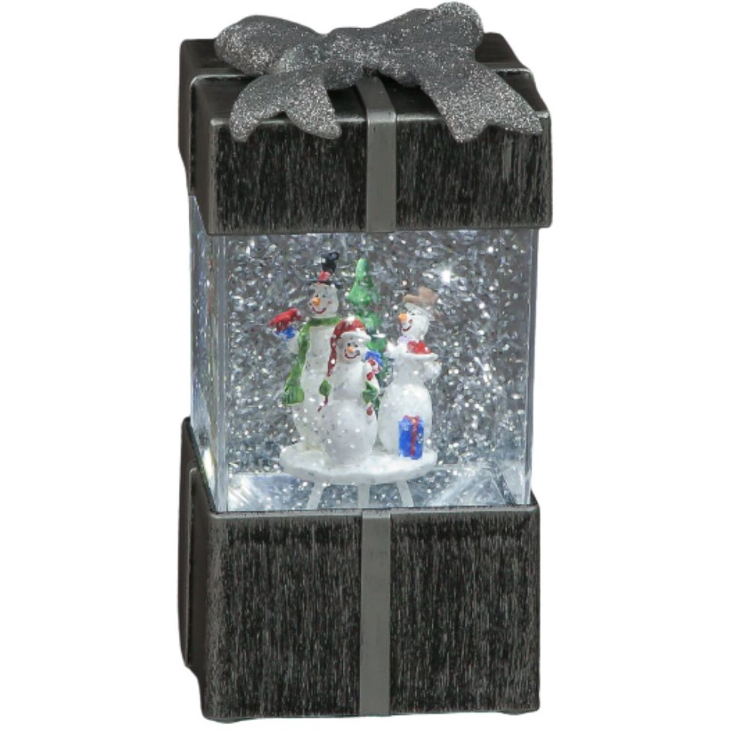 SnowTime LED Water Gift Box with Snowmen