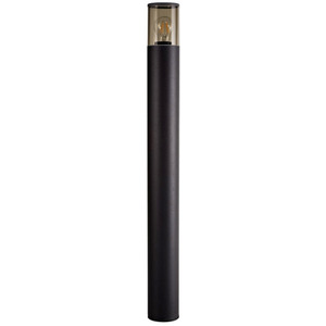 CGC BLUEBELL Black Outdoor Tall Post Light With Smoky Diffuser