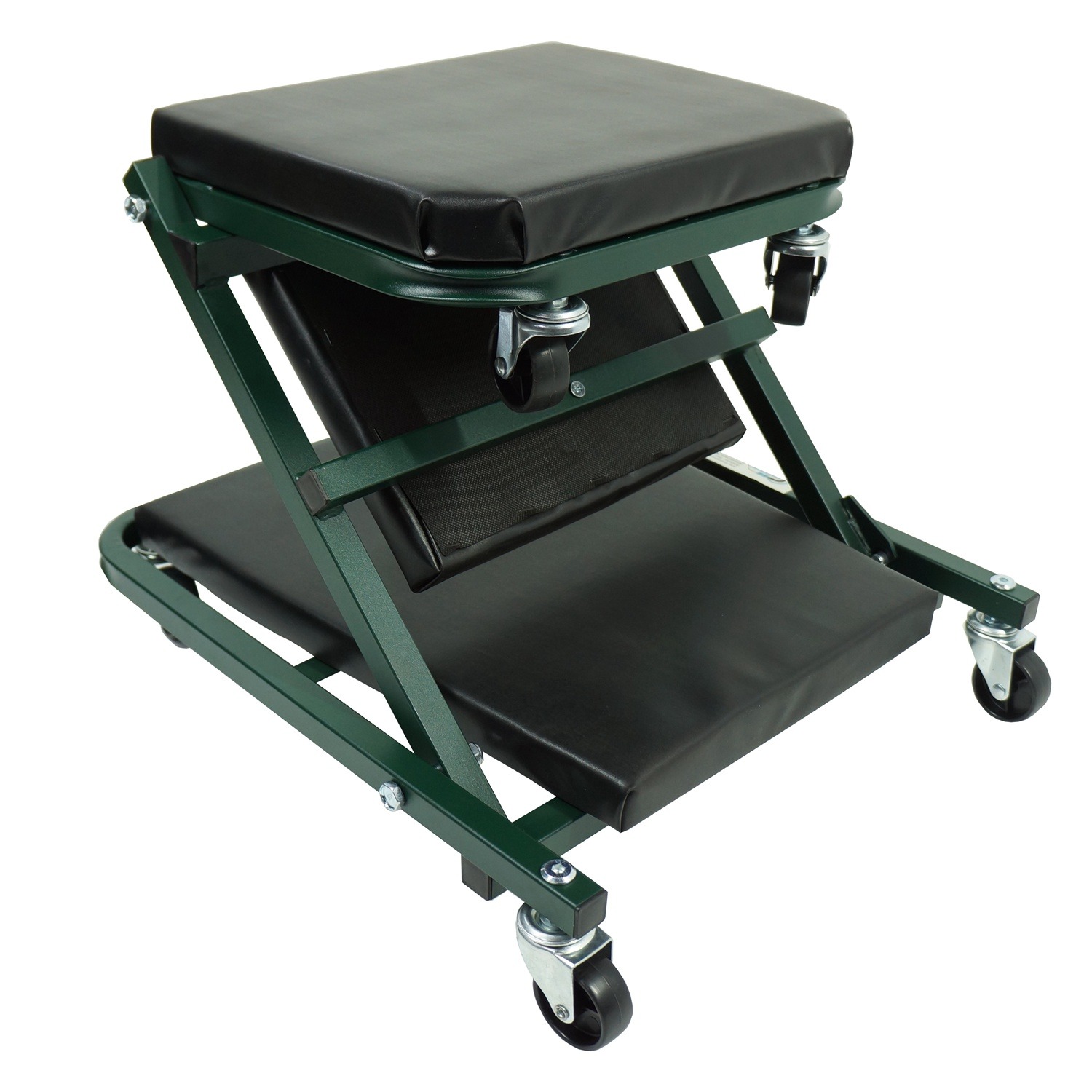 Steel 36'' Z Folding Mechanic Creeper Rolling Garage Stool Chair Roller ...