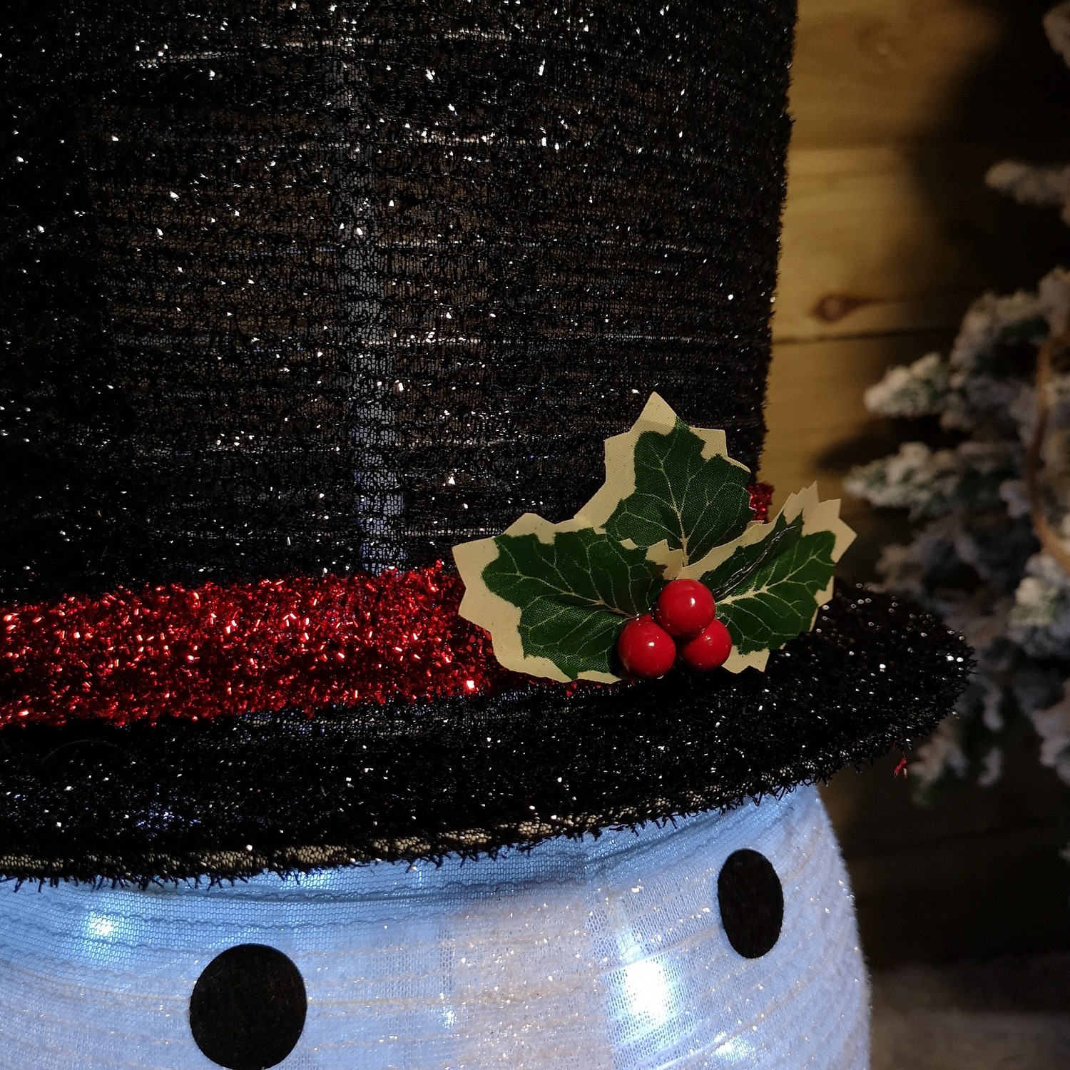 Light up Collapsible Christmas Snowman Figure with LEDs