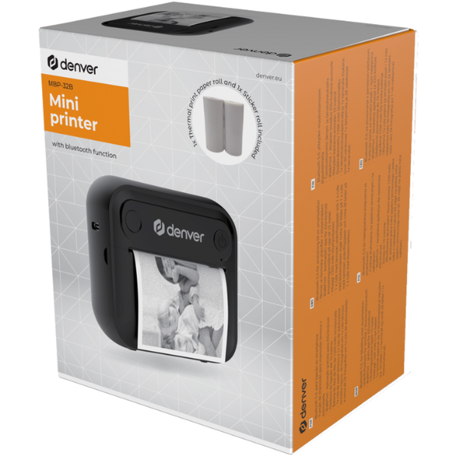 Denver Bluetooth Thermal Printer with Rechargeable Battery