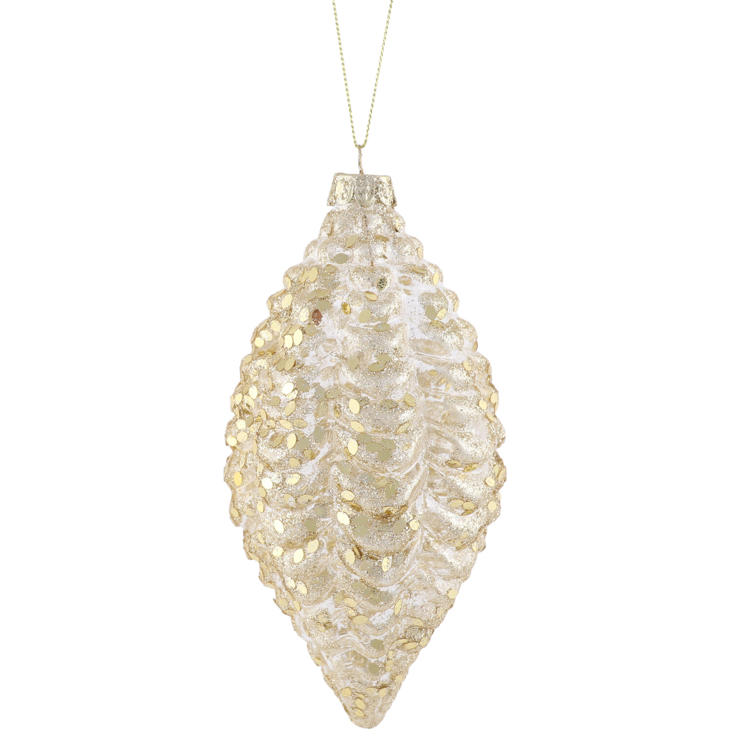 Gold Ridged Sequin Glitter Droplet