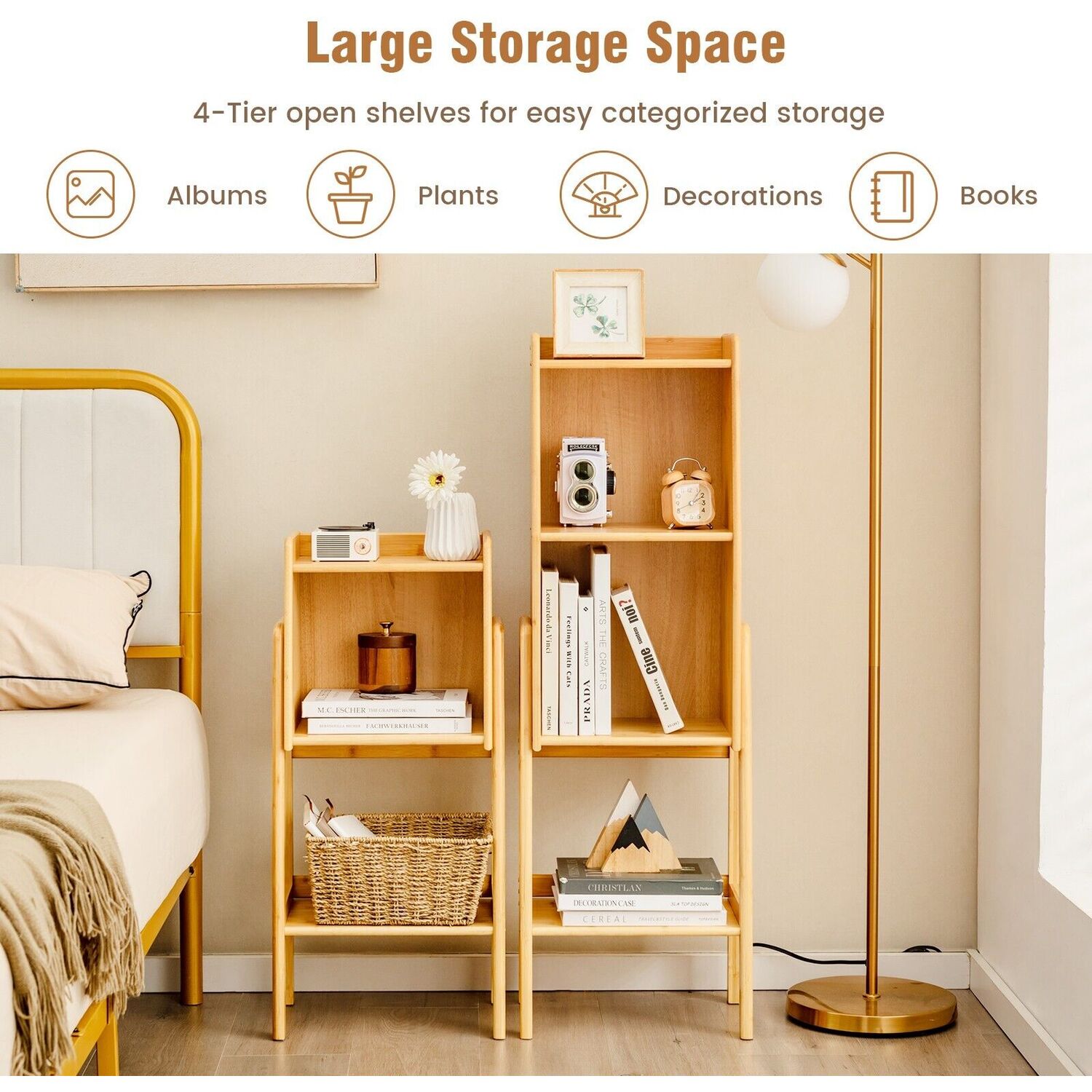 Freestanding Storage Shelving Unit Bookcase Stand