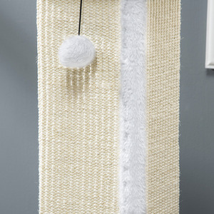 PawHut 81cm Cat Scratching Post with Natural Jute Rope and Hanging Ball