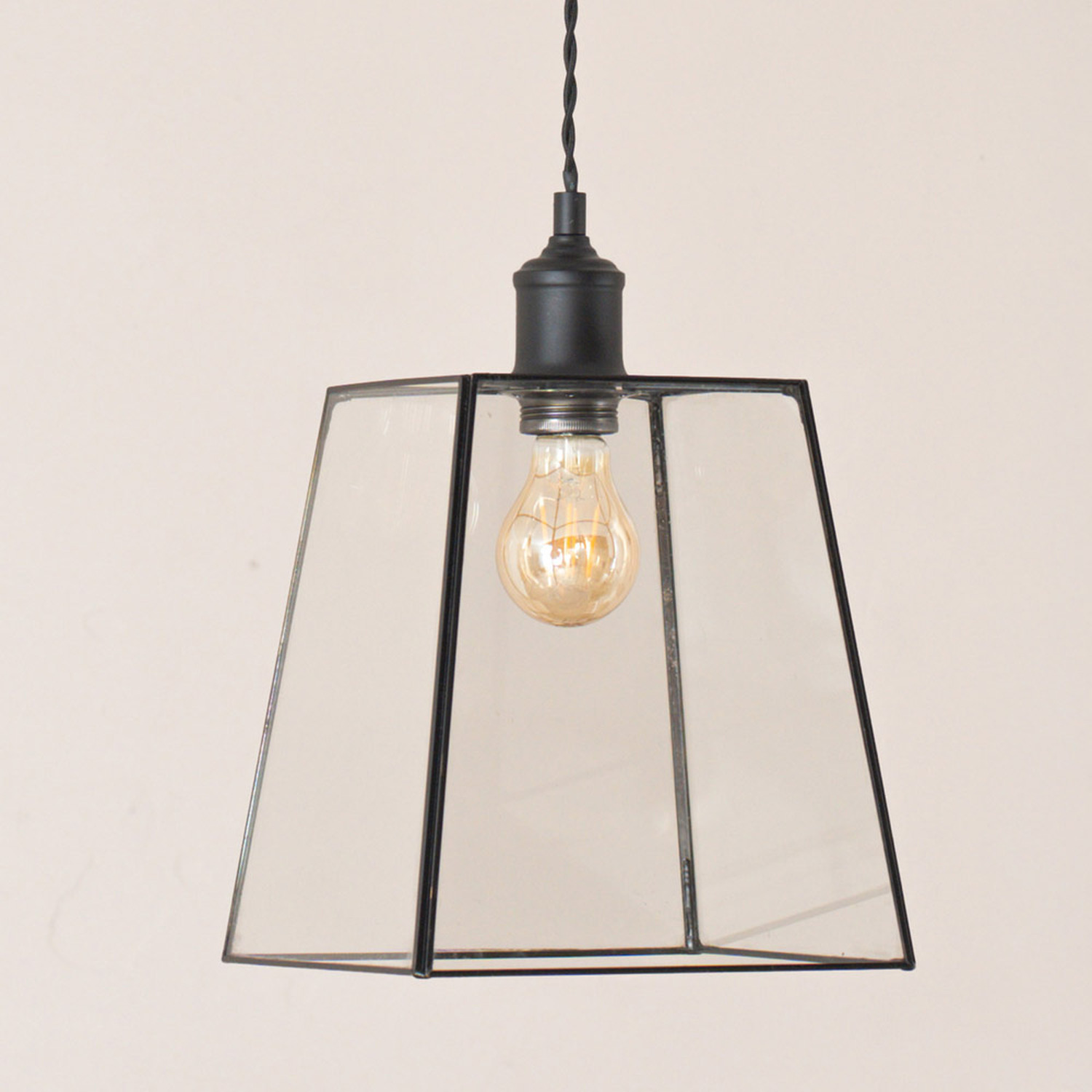 Susie Glass Shade 3 Drop Pendant Ceiling Light and LED Bulbs