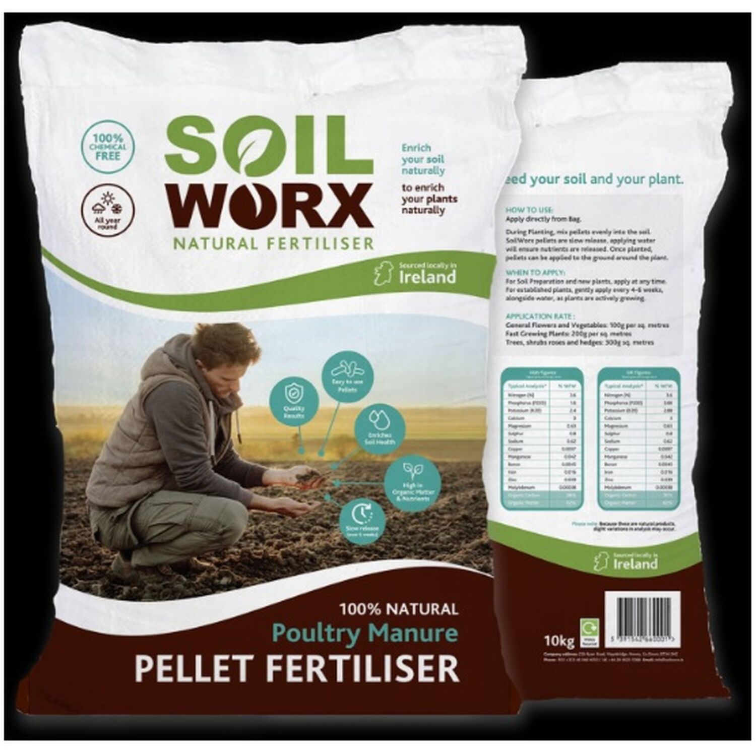 25kg Poultry Chicken Manure Pellets Fertiliser All Purpose Natural