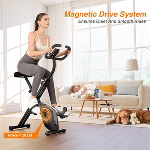 Foldable Magnetic Resistance Exercise Bike with LCD Display