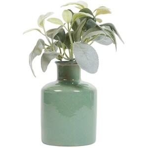 Frosted Leaf in Reactive Glaze Vase