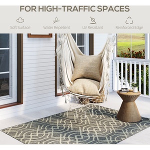 HOMCOM Geometric Pattern Area Rug