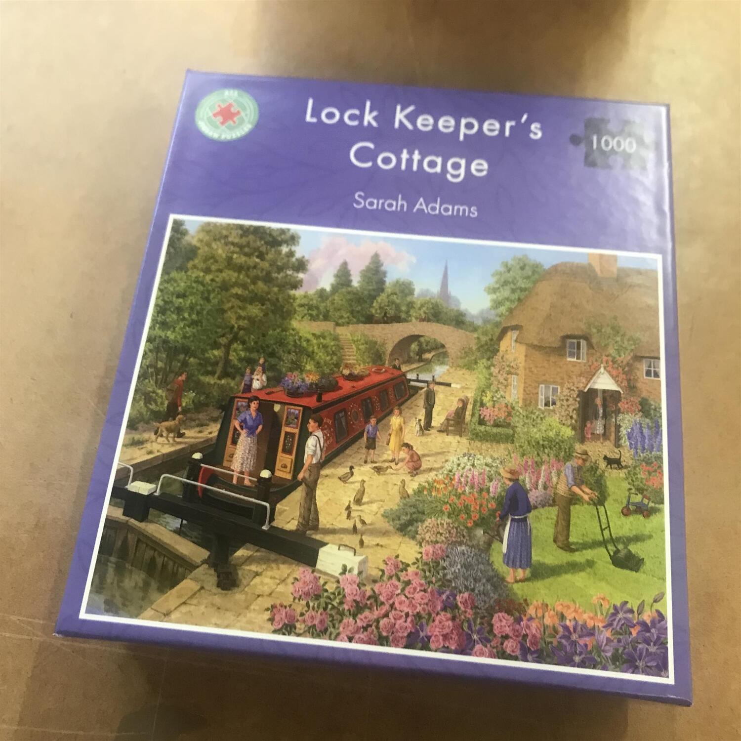 Lock Keeper's Cottage - Sarah Adams 1000 Piece Jigsaw Puzzle